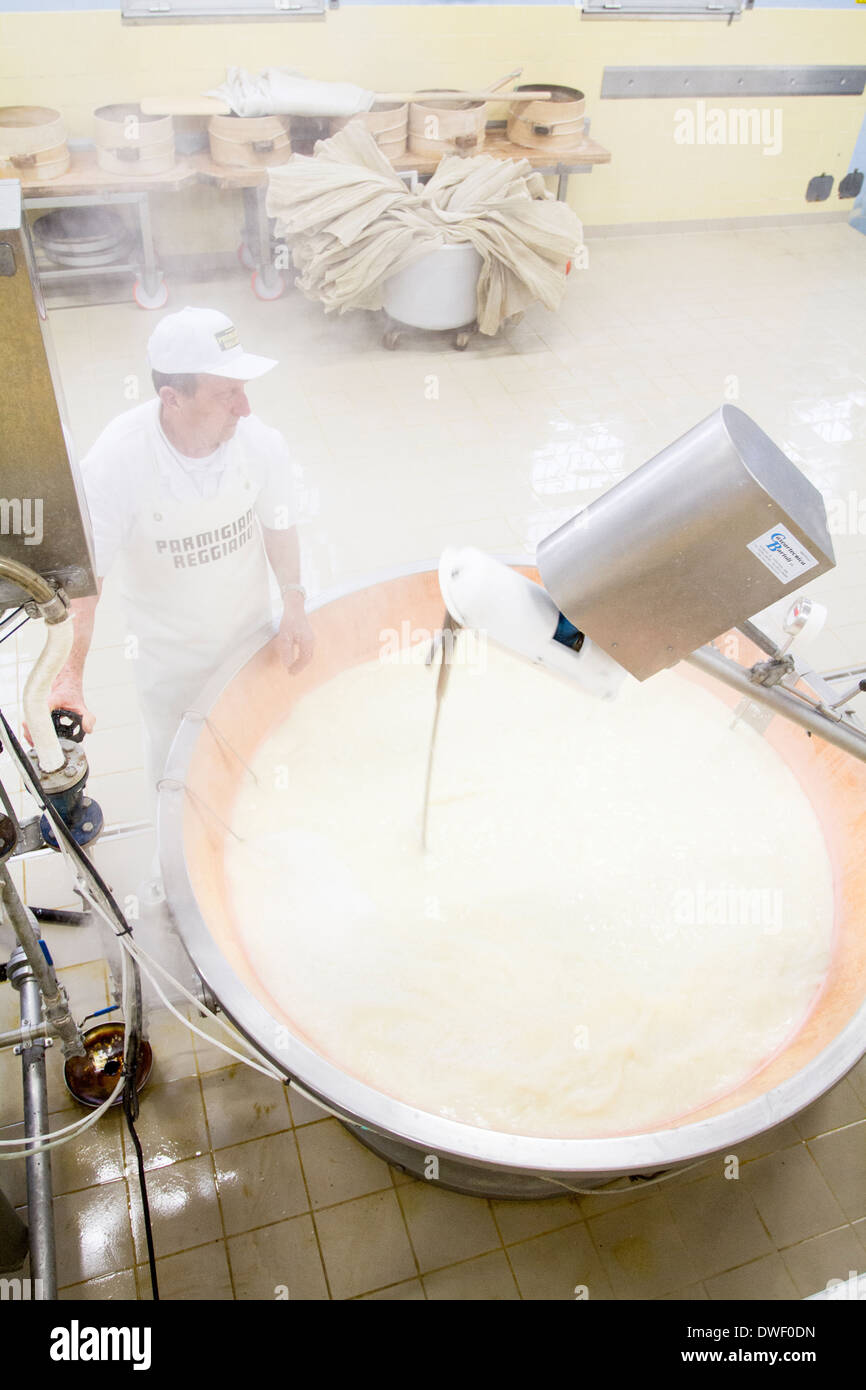 Parmigiano Reggiano cheese producer factory in Baganzolino, Parma ...