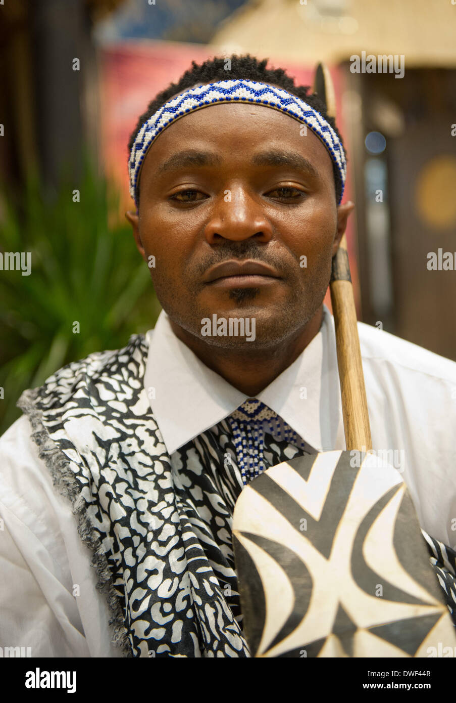 Berlin, Germany. 06th Mar, 2014. A traditionally dressed Rwandan man ...