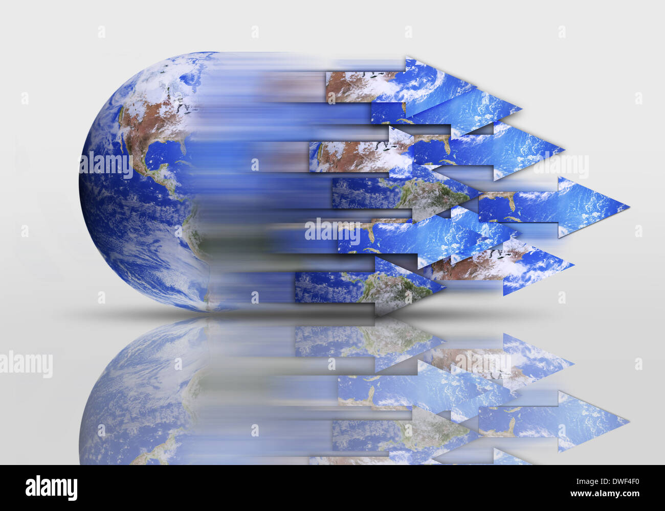 globe with arrows Stock Photo - Alamy