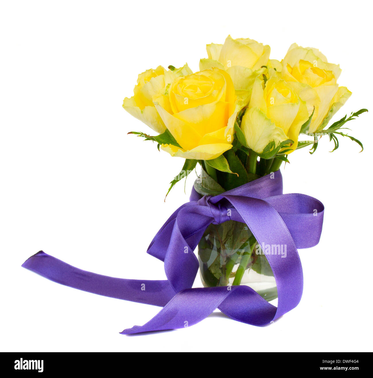 posy of yellow roses Stock Photo - Alamy