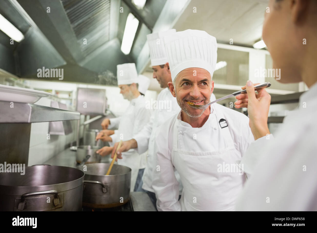 Chef Tasting Soup High Resolution Stock Photography and Images - Alamy