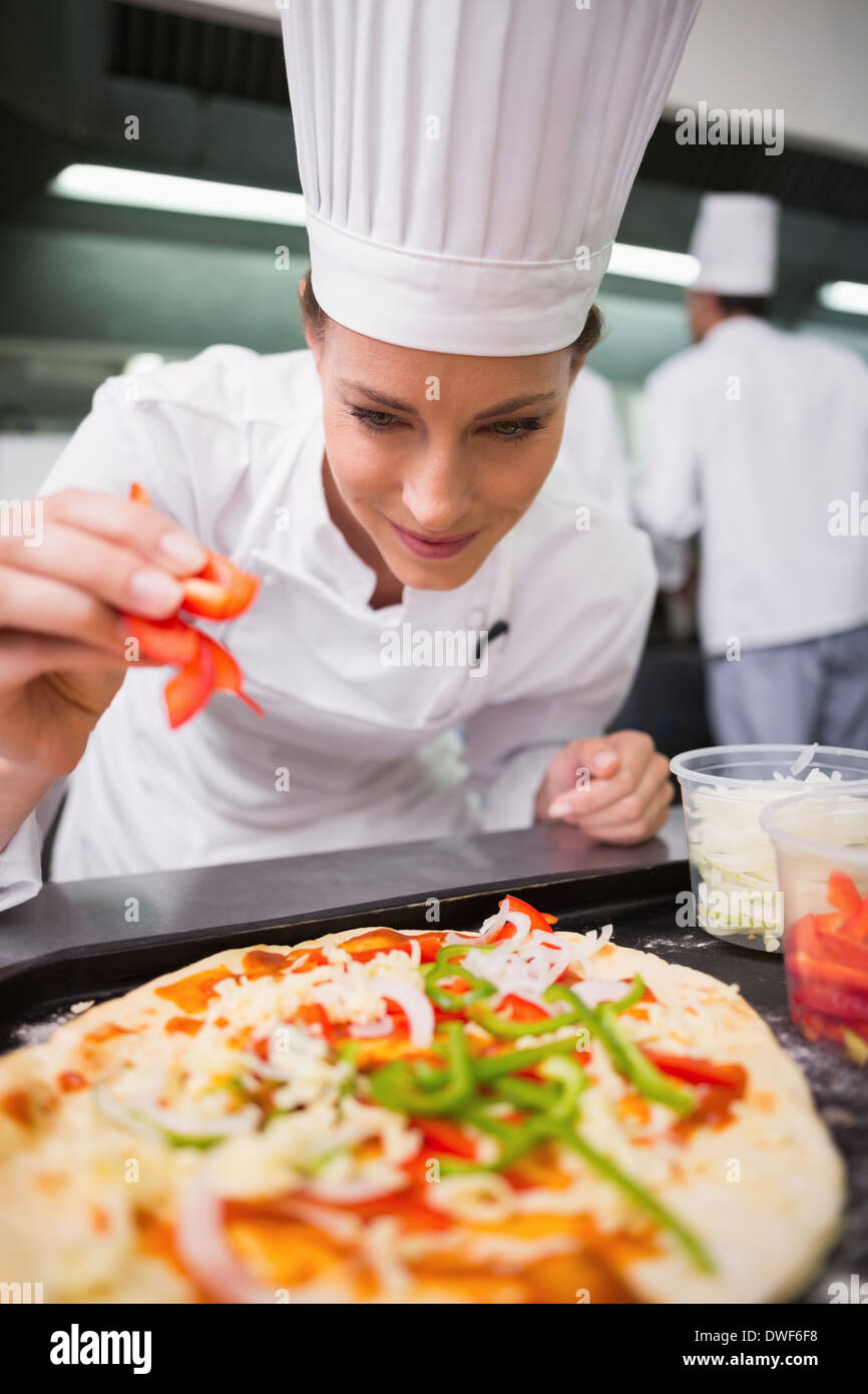 Happy chef making pizza hi-res stock photography and images - Alamy