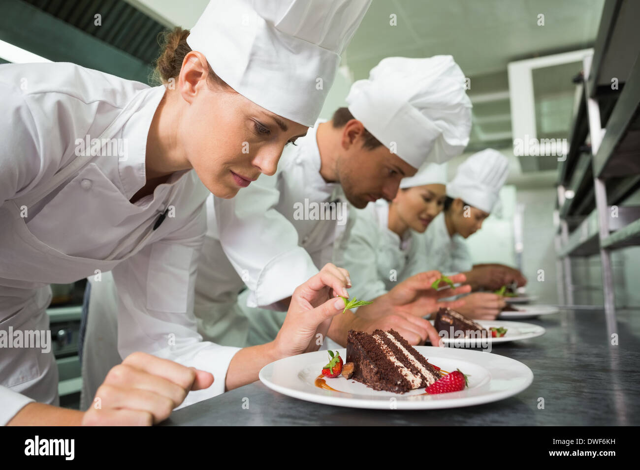 Focused chef preparing cake hi-res stock photography and images - Alamy