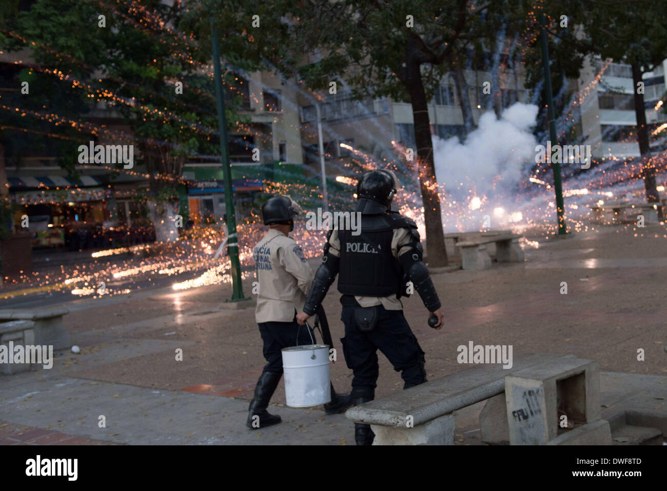 Caracas, Venezuela. 6th Mar, 2014. Demonstrators clash with the Police ...
