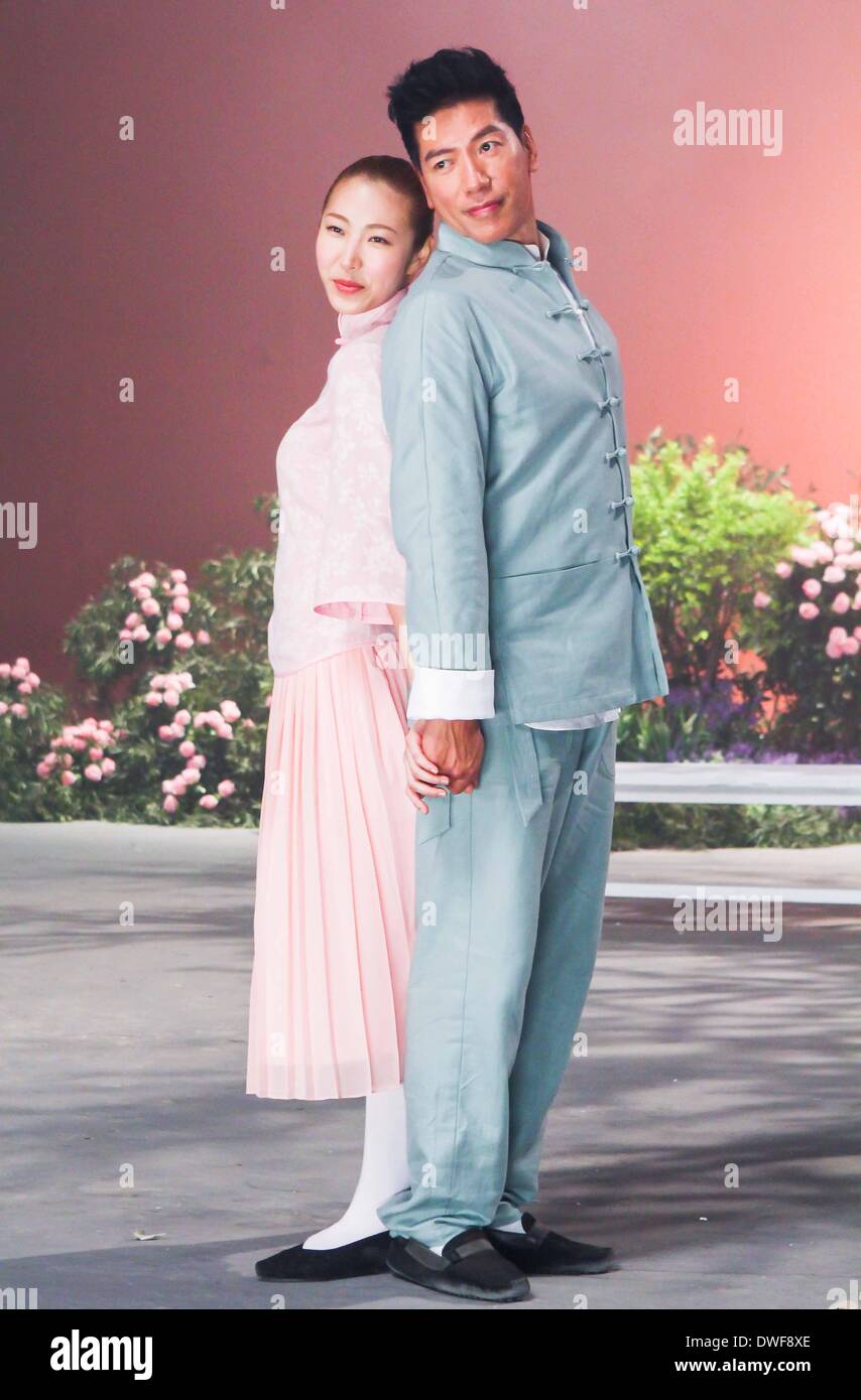 Taipei. 6th Mar, 2014. Roy Cheung and Joanna Wang shoot MV in Taipei on ...