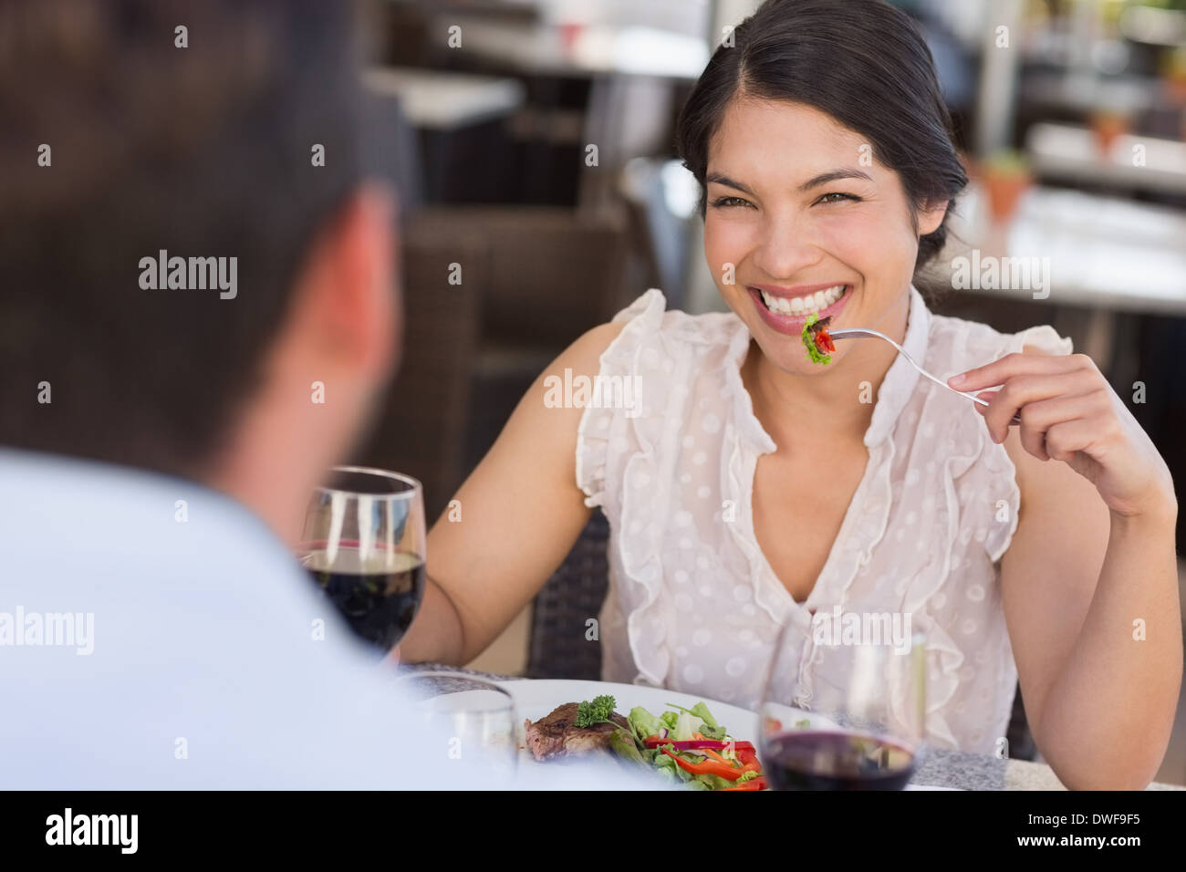 Date man woman table hi-res stock photography and images - Alamy