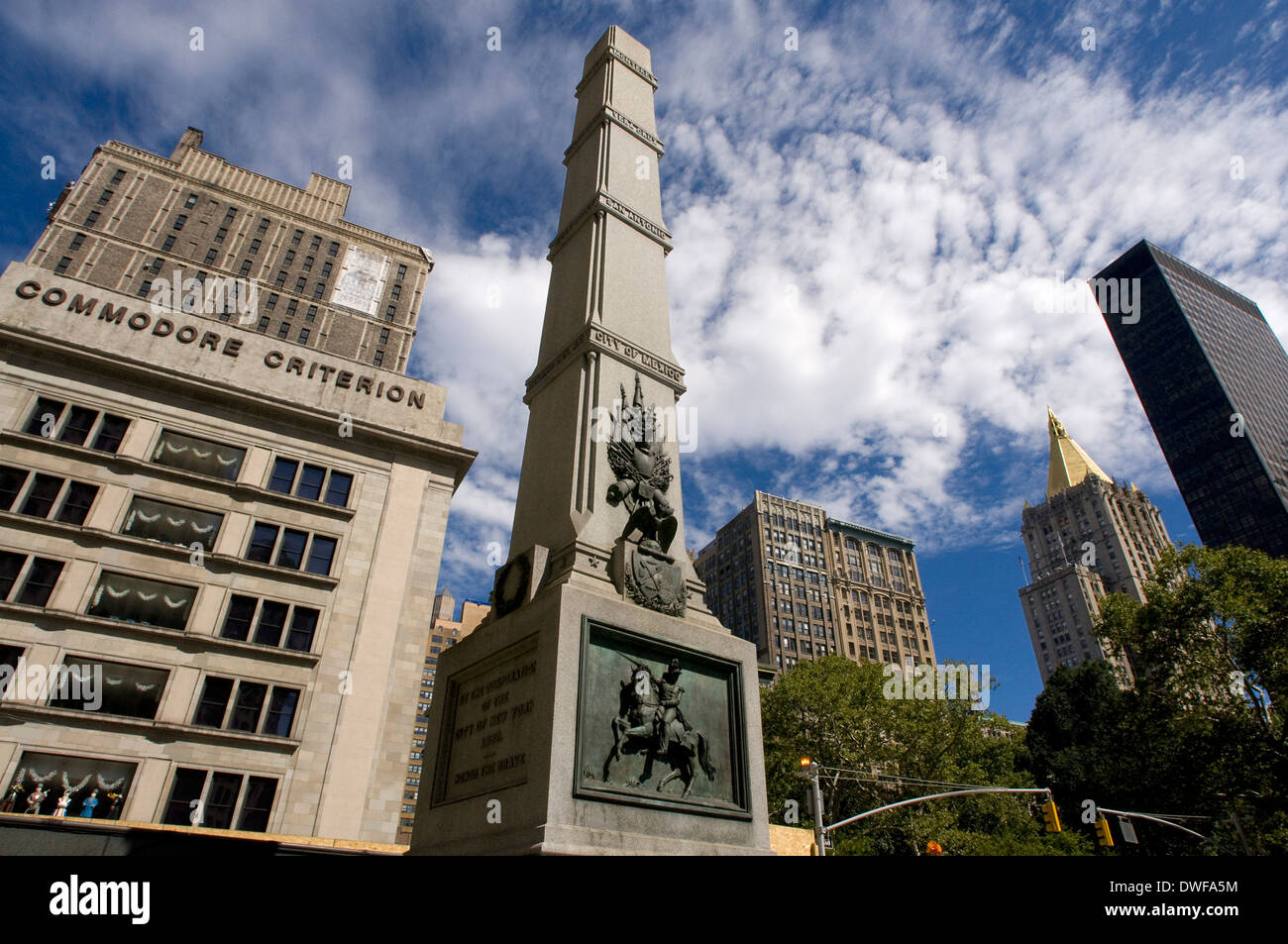 Chelsea and the Garment District. Worth Monument. 5th Avenue and ...