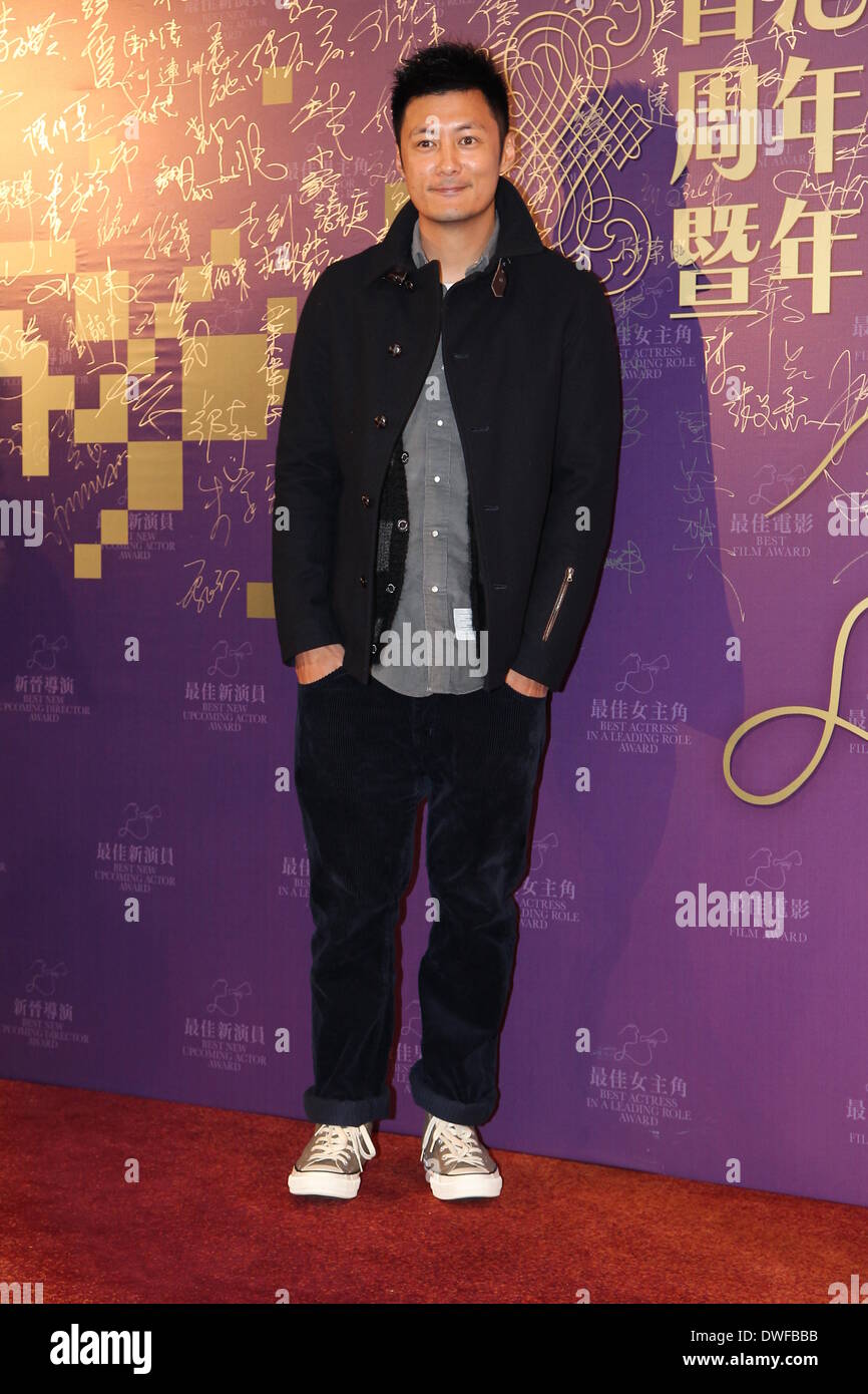 Hong Kong, China. 6th Mar, 2014. Shawn Yue poses for a photocall at ...