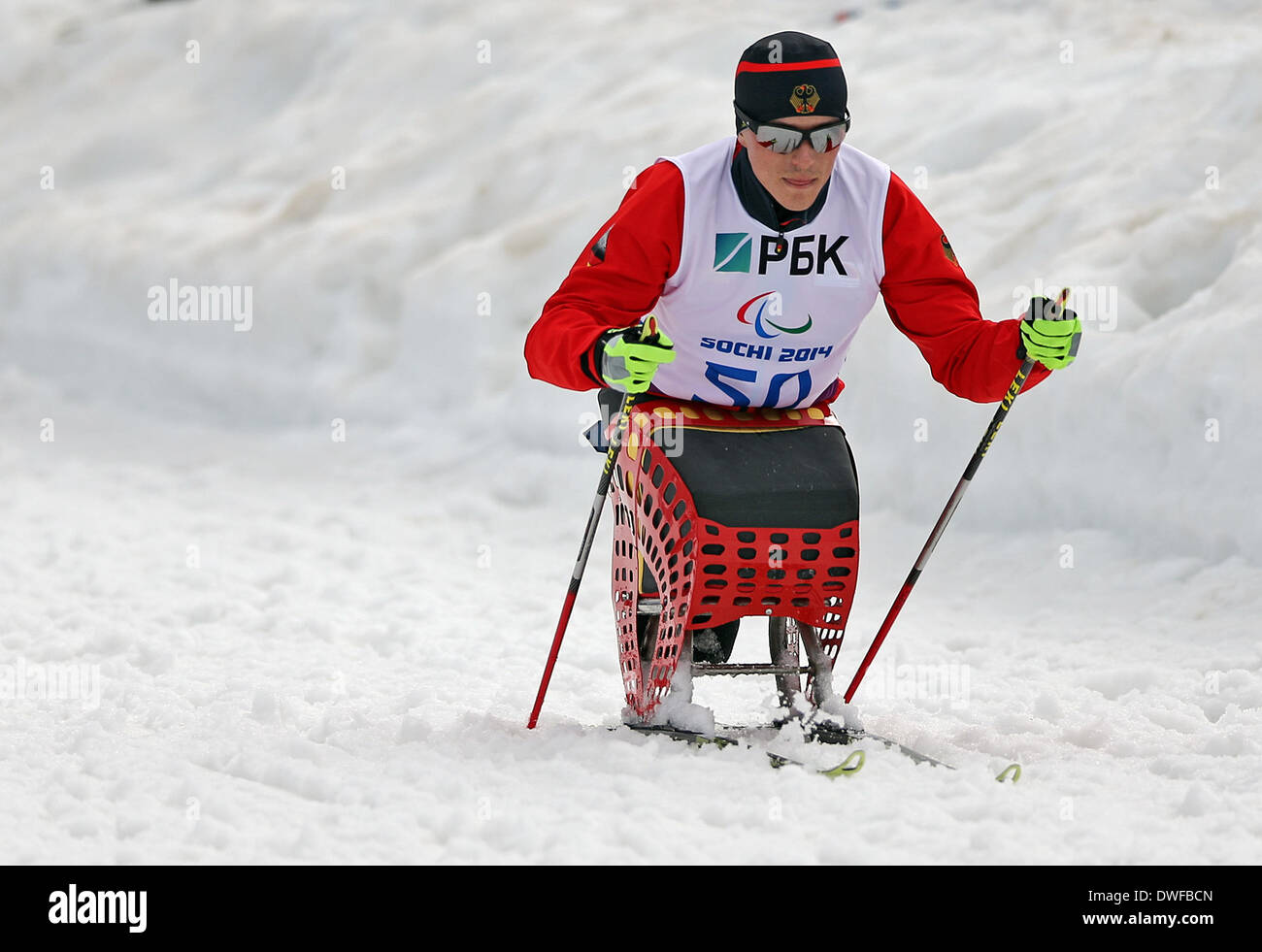 Martin Fleig of Germany is seen during a free training session of ...