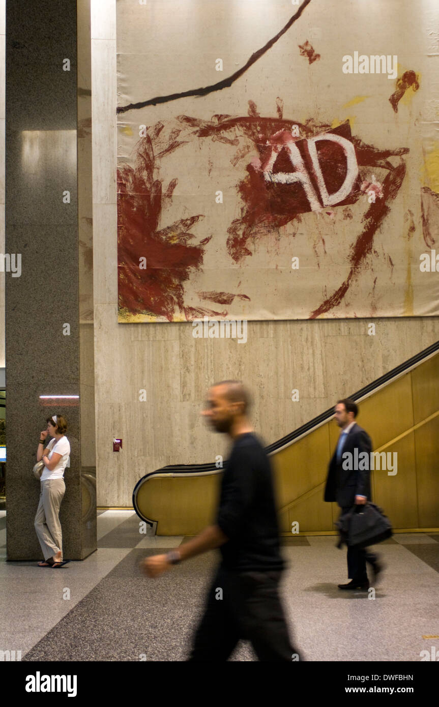 Lobby escalator and MetLife Building in Lower Midtown. 200 Park Avenue ...