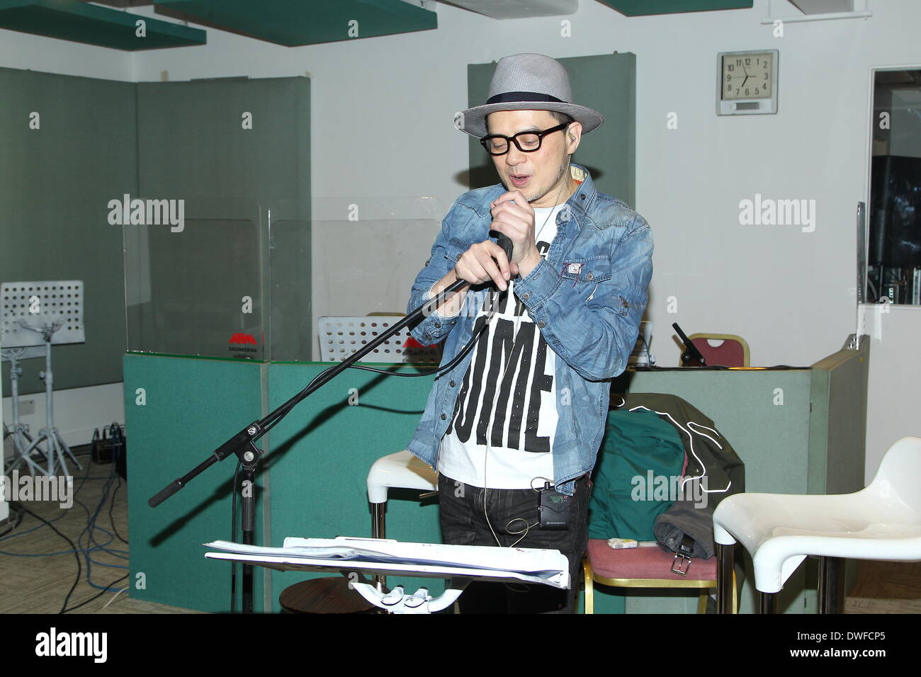 Hong Kong, China. 6th Mar, 2014. Singer Anthony Wong has a rehearsal ...