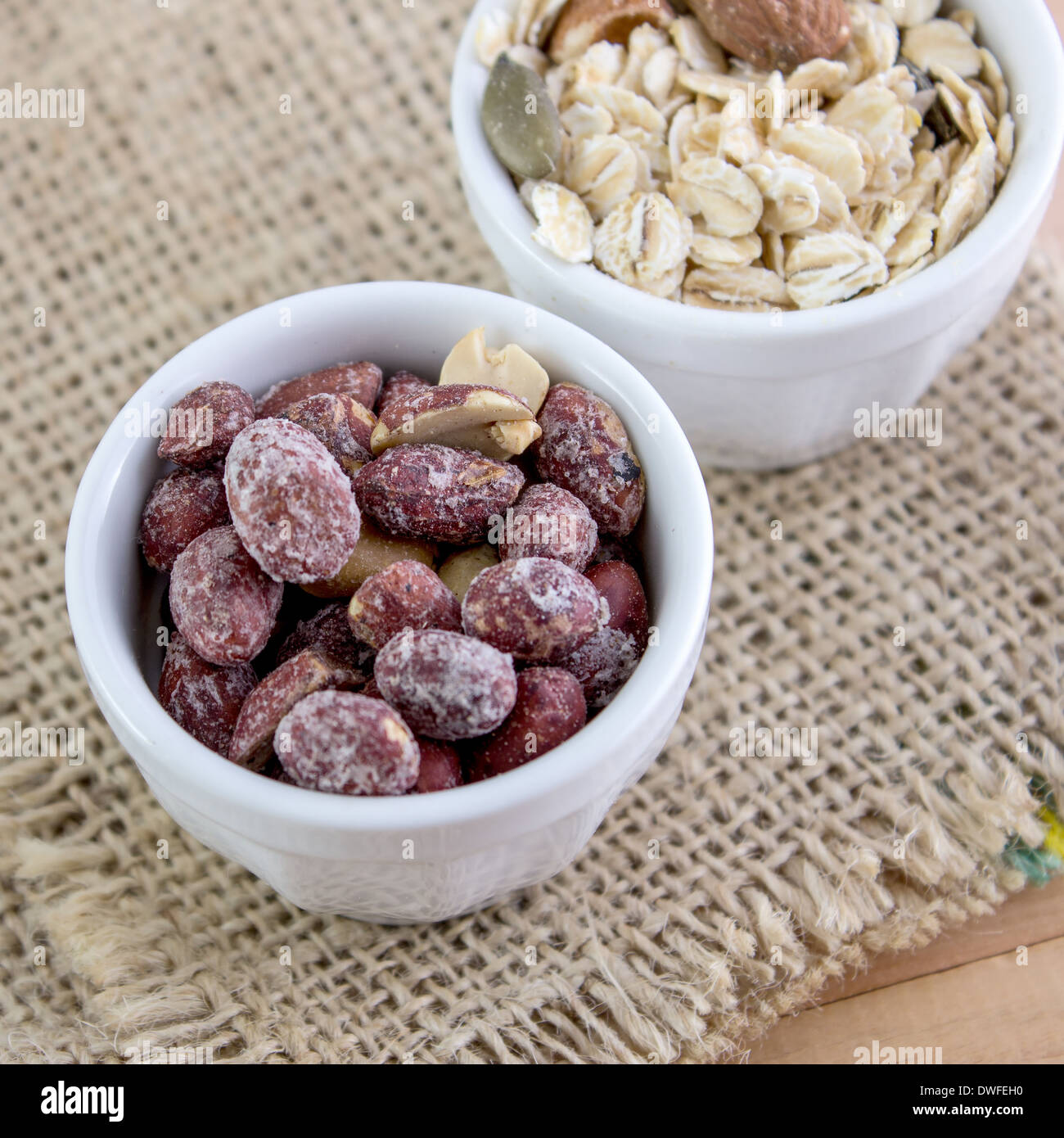 roasted salted peanuts in bowl, close up photo Stock Photo - Alamy