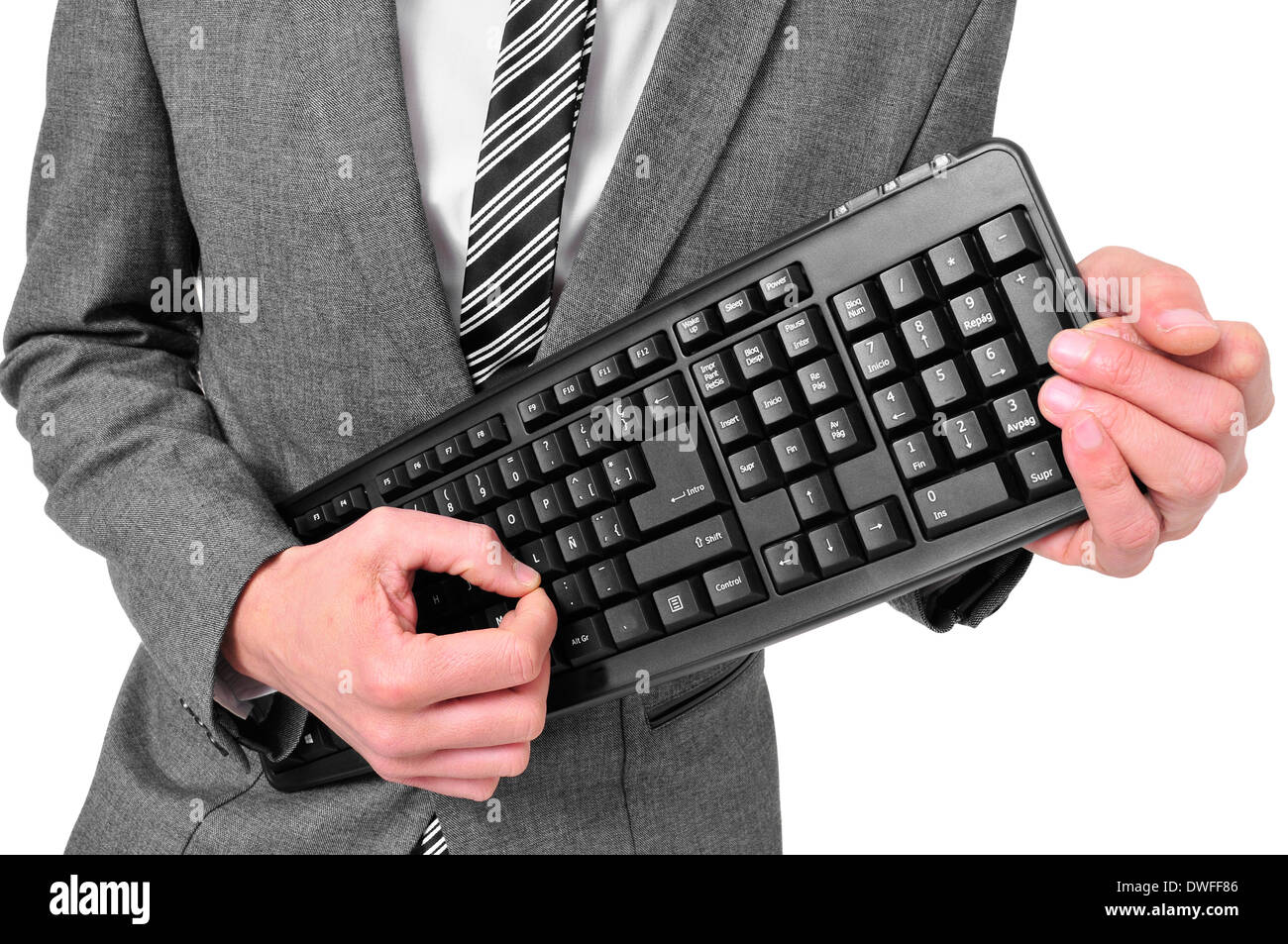 Hands keyboard suit hi-res stock photography and images - Alamy
