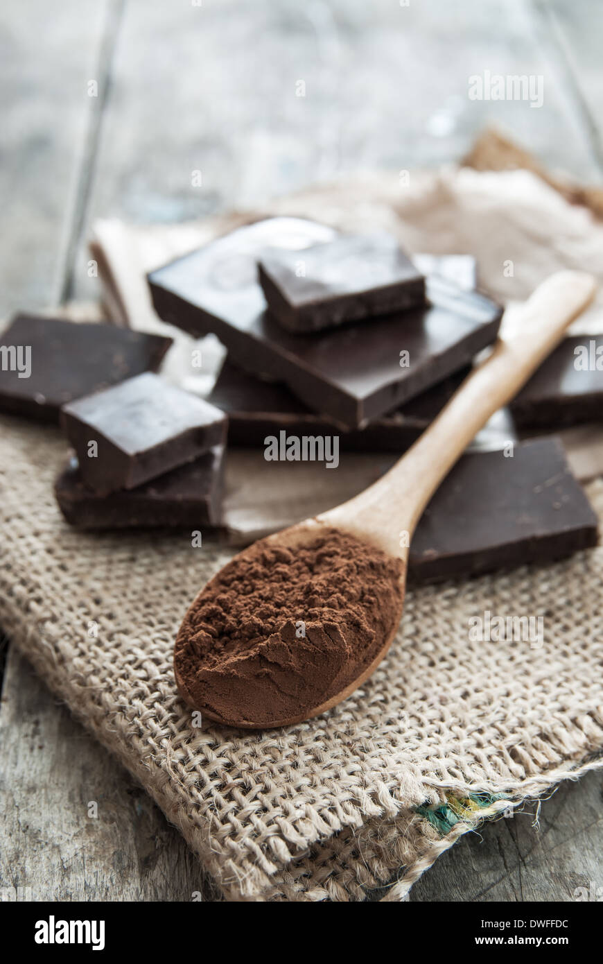 Dark chocolate cube hi-res stock photography and images - Alamy
