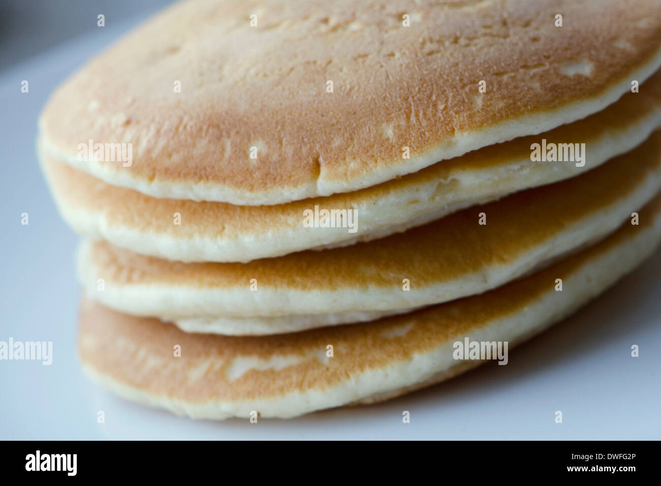 A stack of plain American style pancakes Stock Photo - Alamy