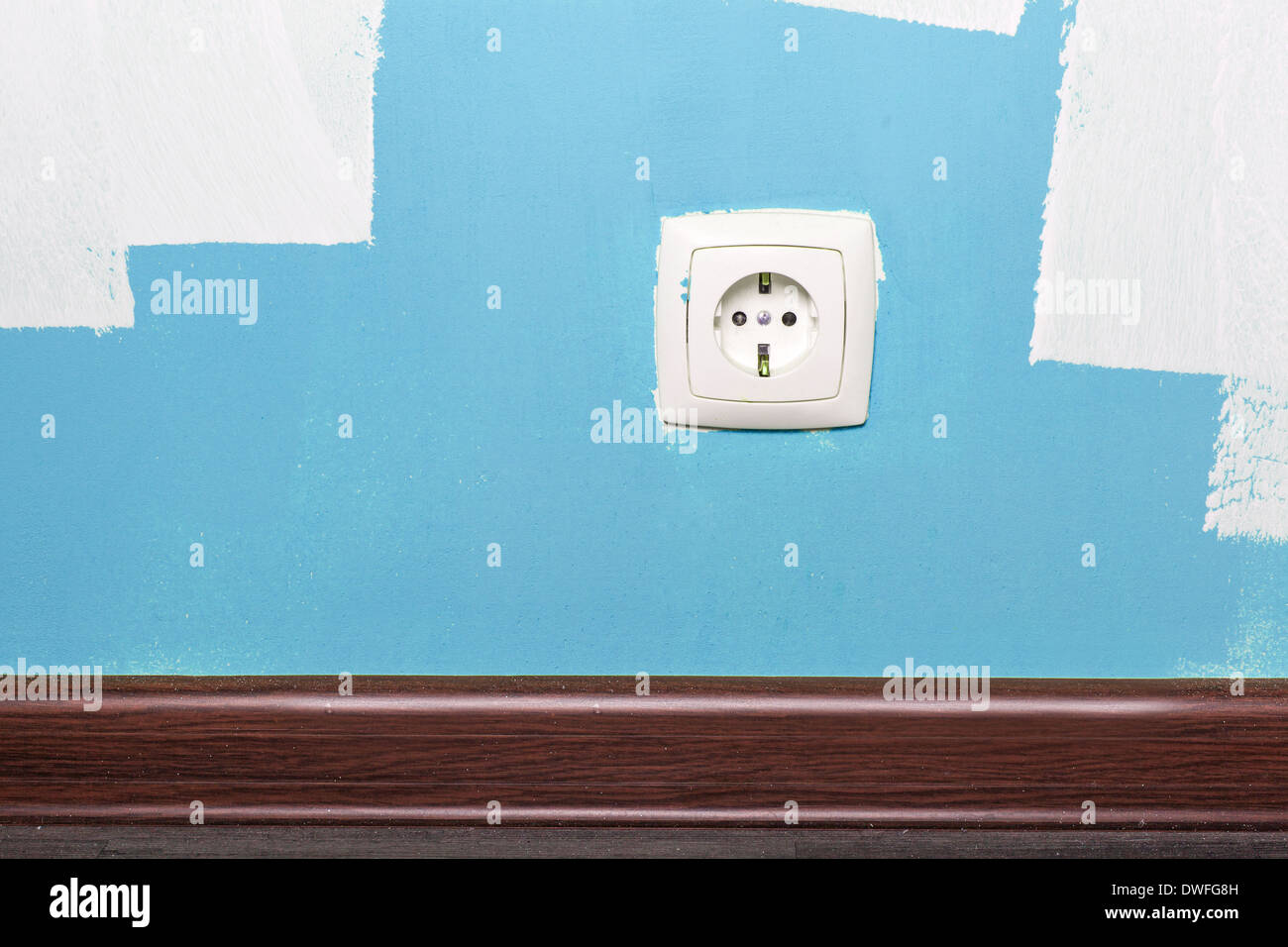 Electrical outlet on wall in room, interior Stock Photo - Alamy