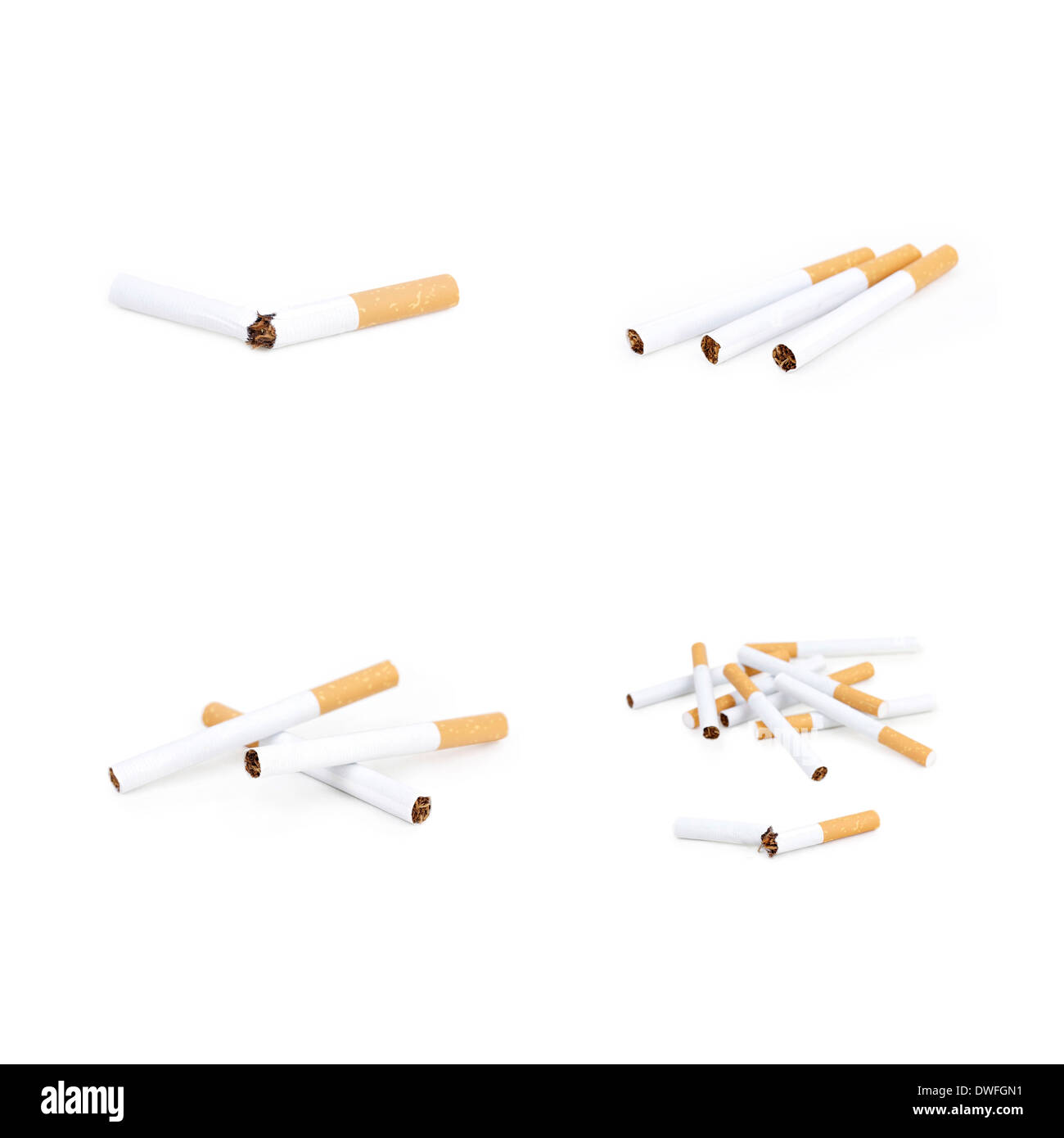 Pack of cigarette closeup on white Stock Photo - Alamy