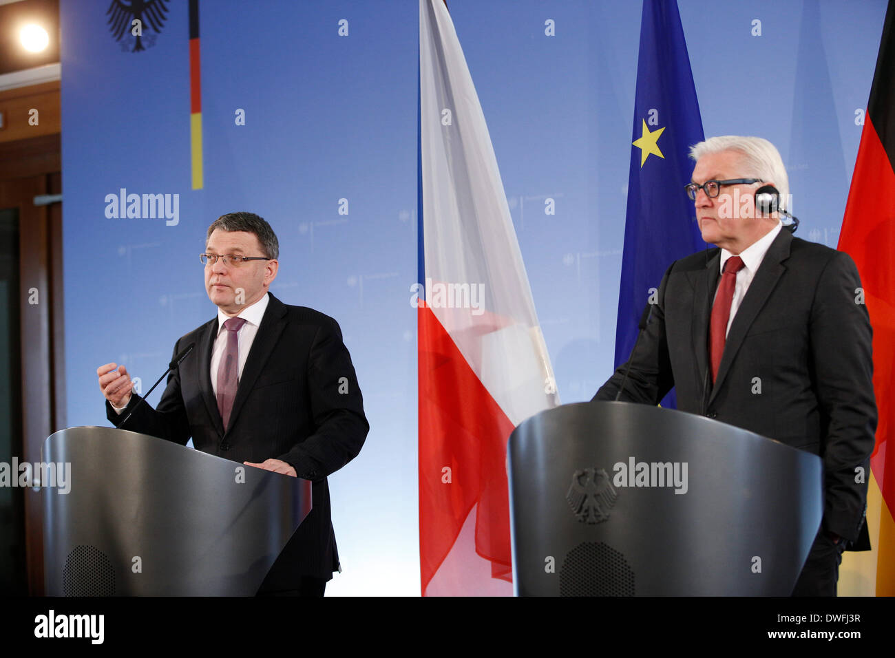 Berlin, Germany. Mars 07th, 2014. Foreign Minister Steinmeier meets the ...