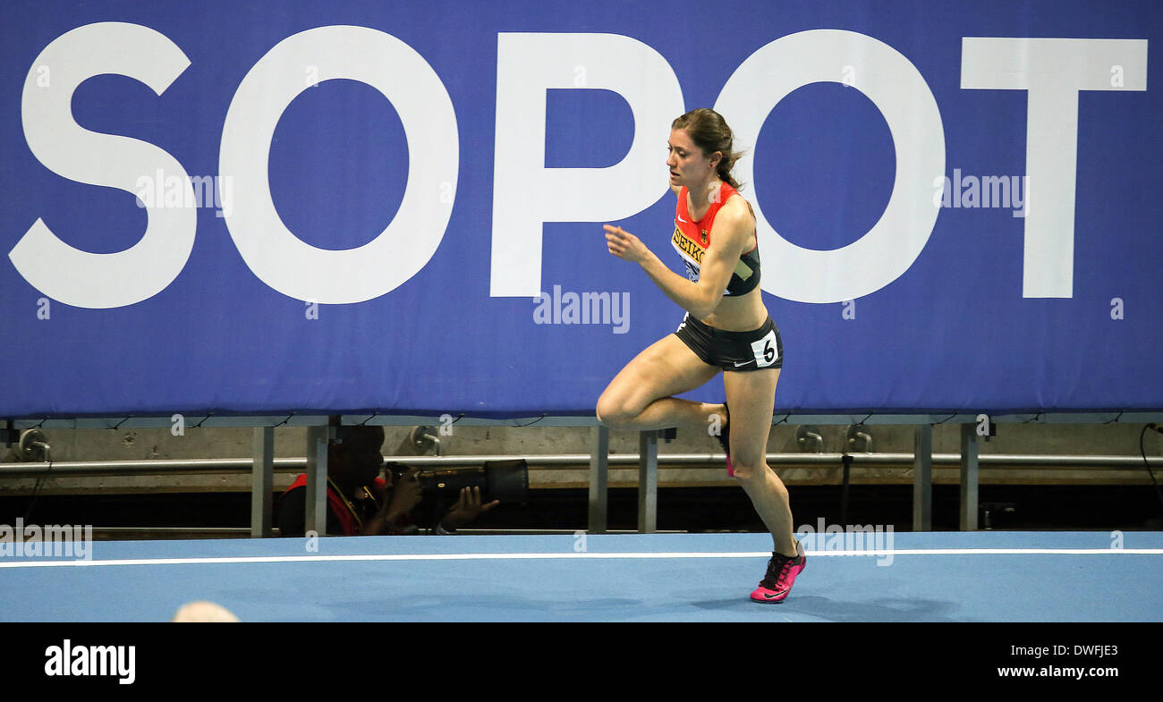 Sopot, Poland. 07th Mar, 2014. Germany's Esther Cremer in action during ...