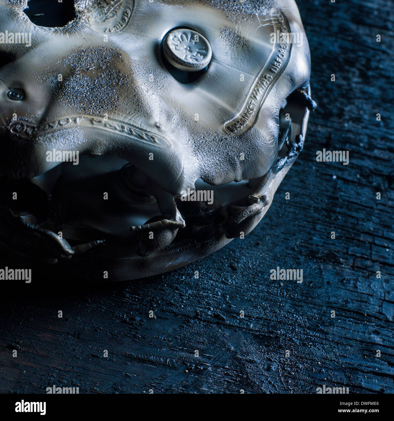 Smoke alarm damaged by fire Stock Photo - Alamy