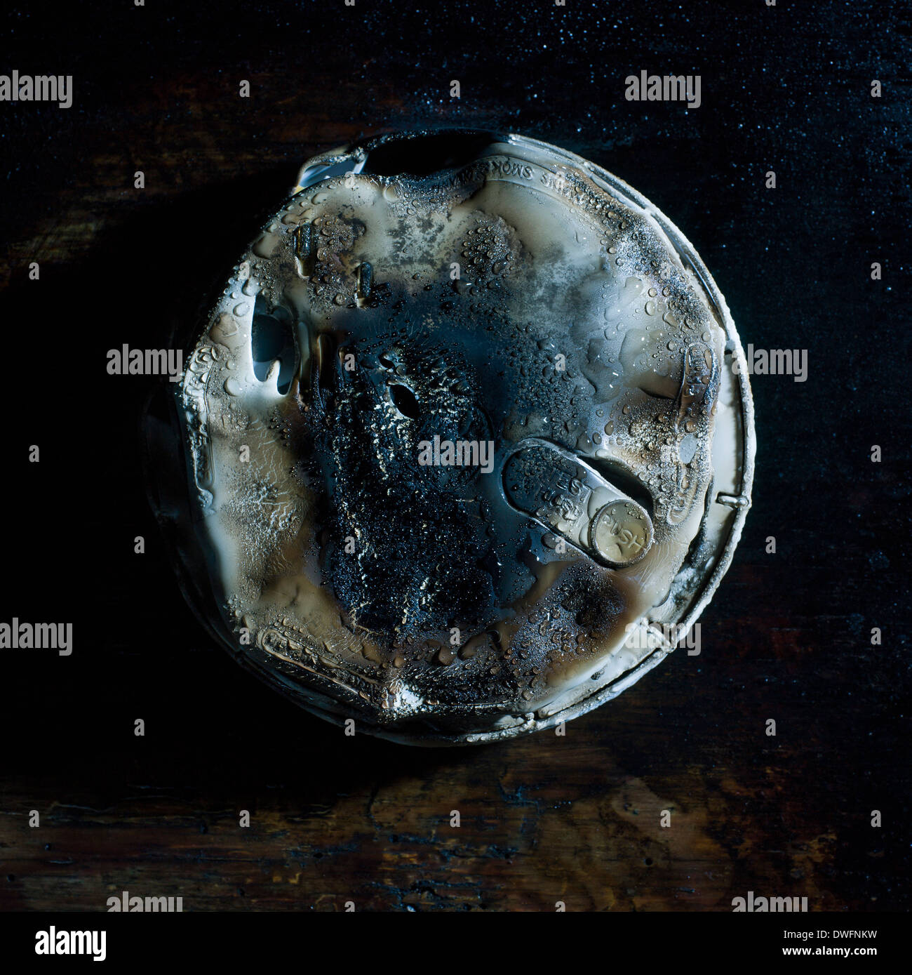 Smoke alarm damaged by fire Stock Photo - Alamy