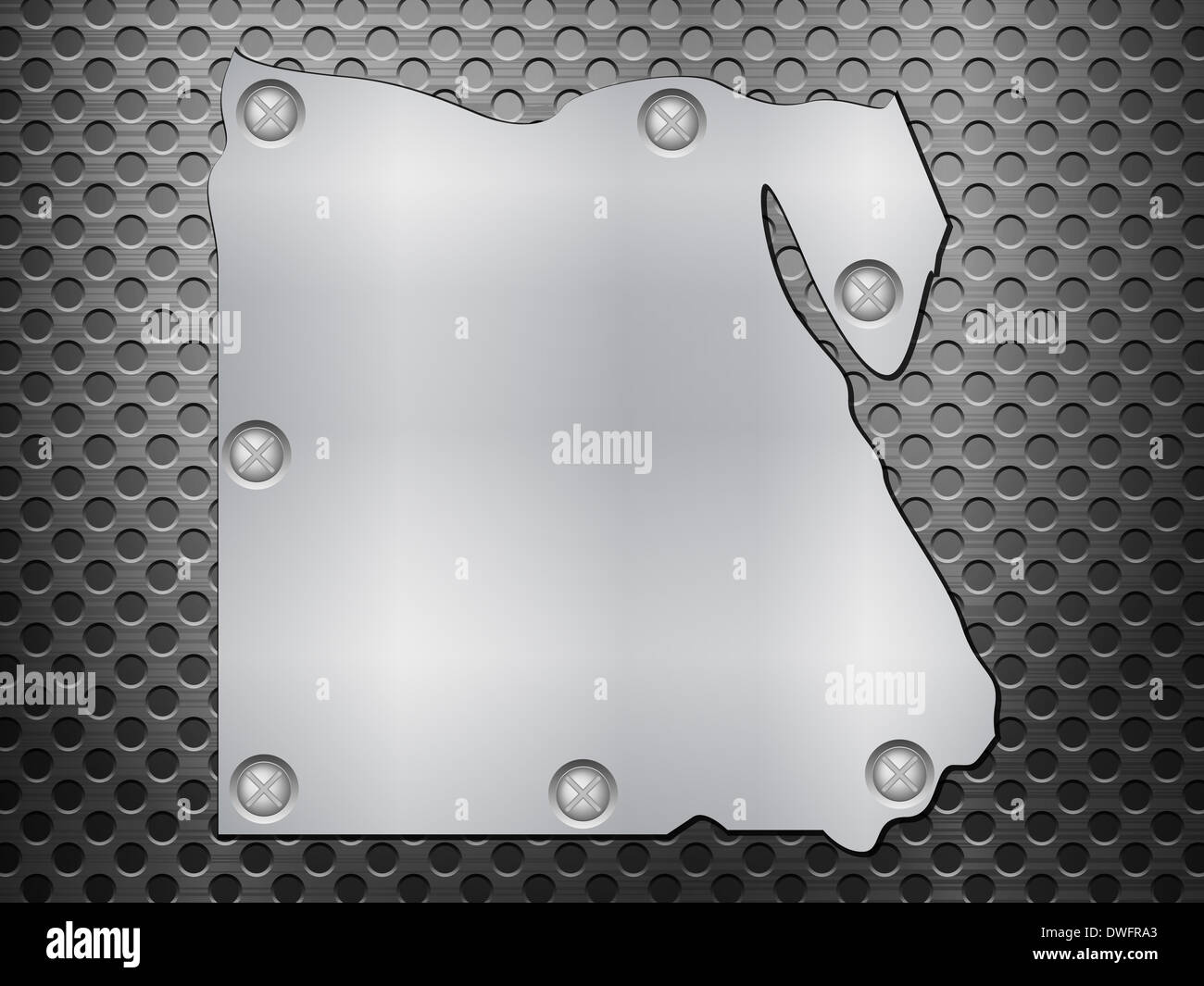 Egypt metal map on a black metal grid Stock Photo - Alamy