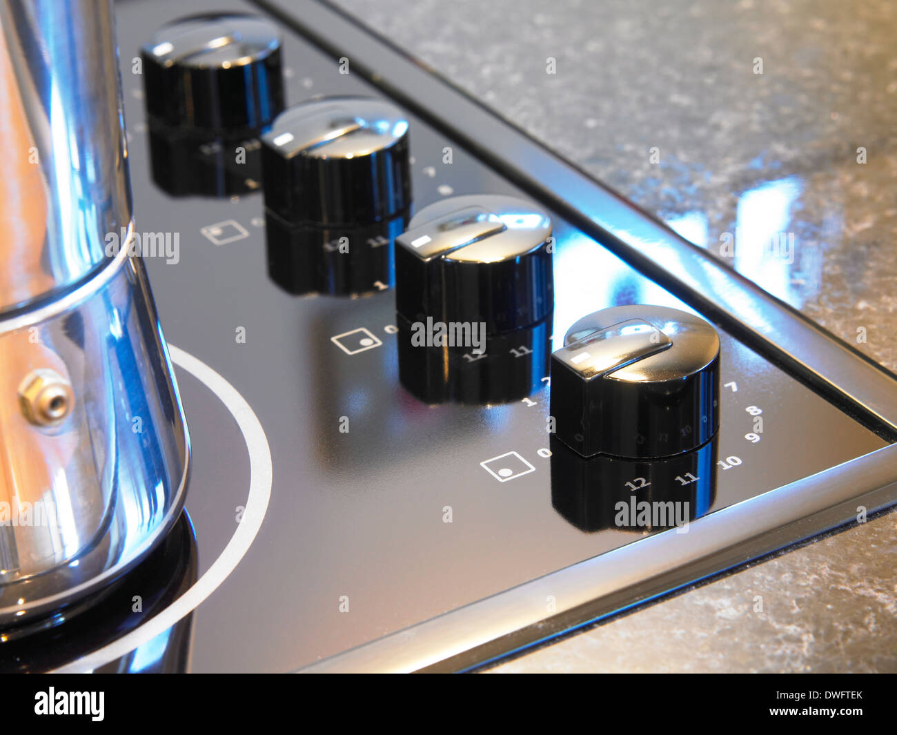Cooker and oven hob in kitchen Stock Photo - Alamy