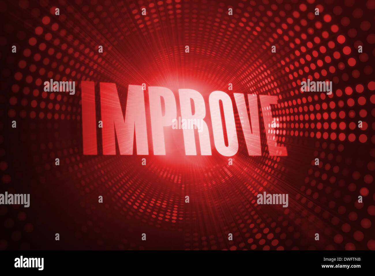 Improve against red pixel spiral Stock Photo - Alamy