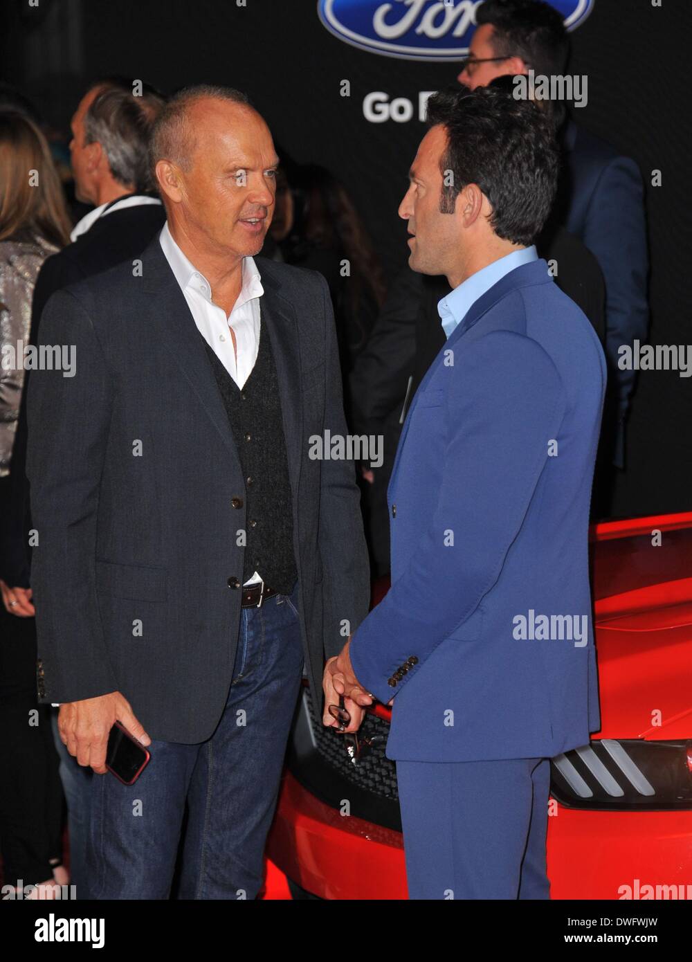 Los Angeles, CA, USA. 6th Mar, 2014. Michael Keaton, Scott Waugh at ...