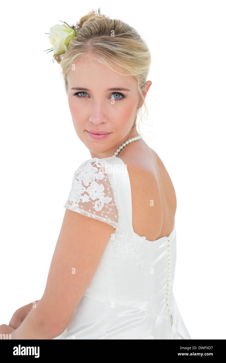 Back view young blonde bride hi-res stock photography and images - Alamy