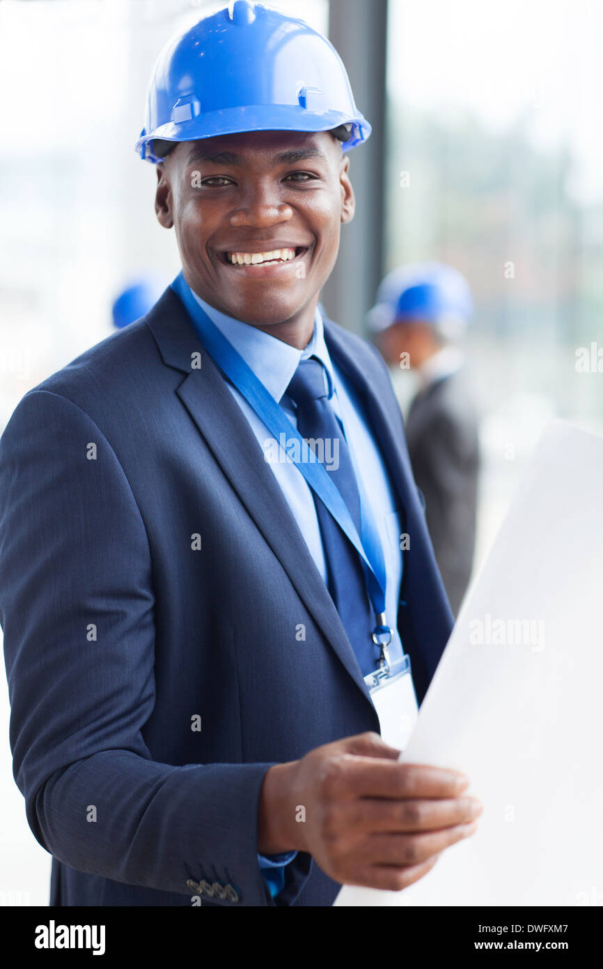 portrait of young African American construction manager Stock Photo - Alamy