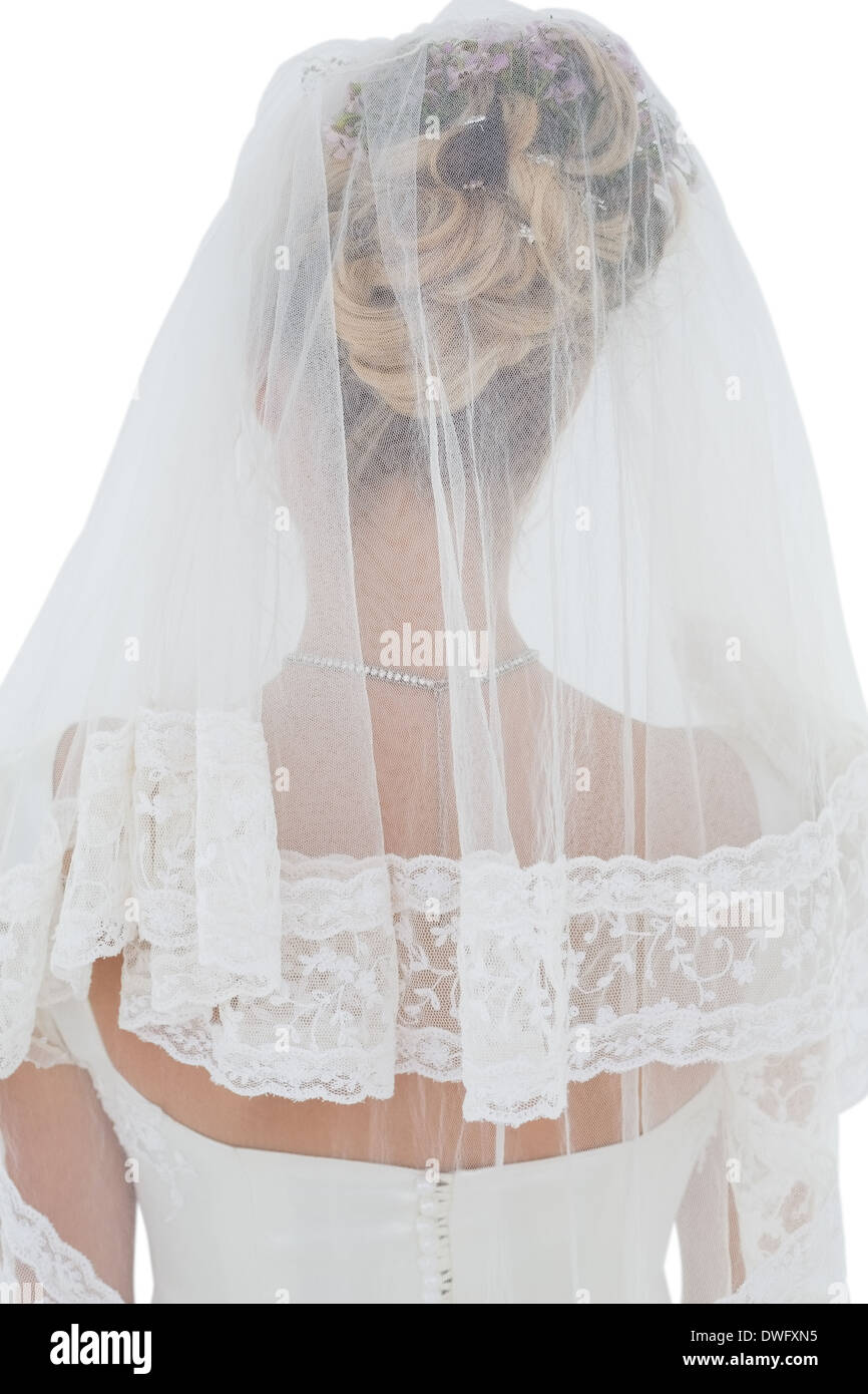 Back view young blonde bride hi-res stock photography and images - Alamy