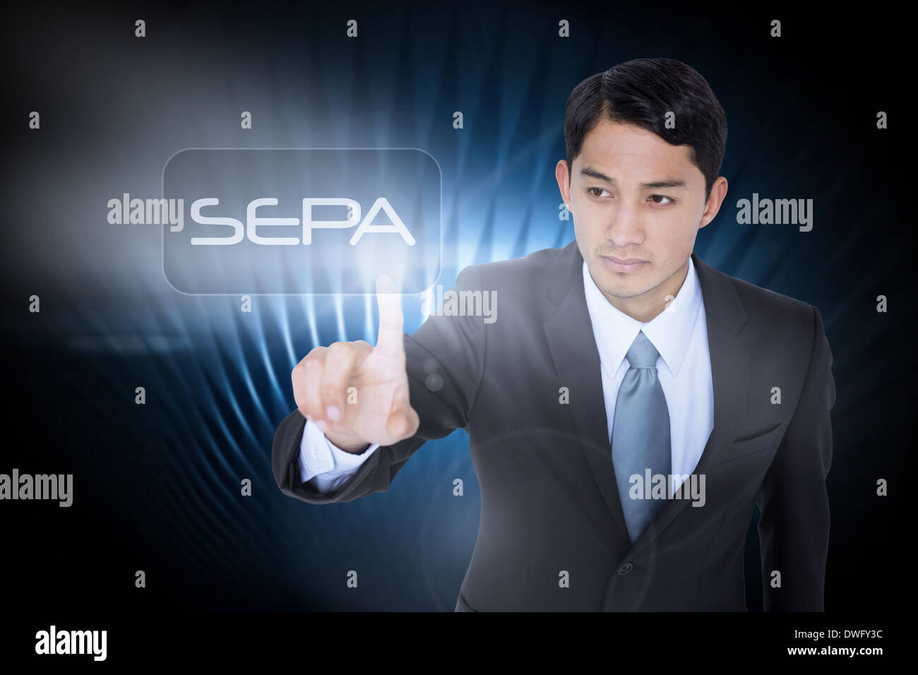 Sepa against black glowing design Stock Photo - Alamy