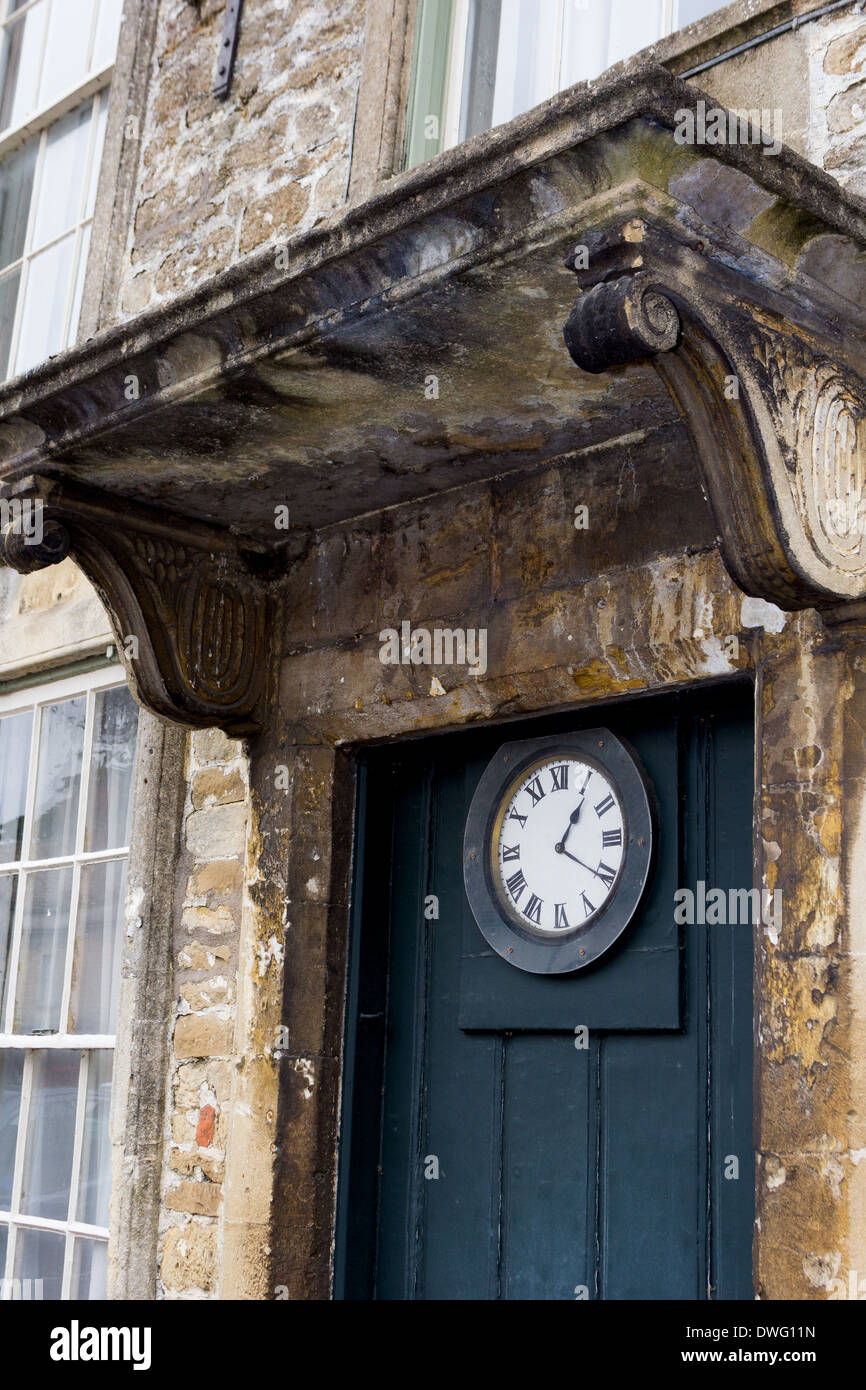 Village clock. Lacock England UK Stock Photo - Alamy