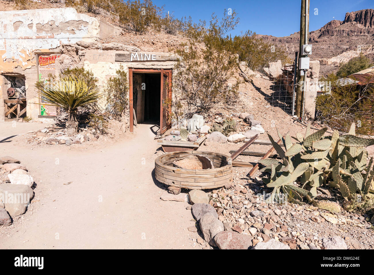 Mine in Wild West Cowboy Town of Oatman,Arizona,USA,America,on the ...