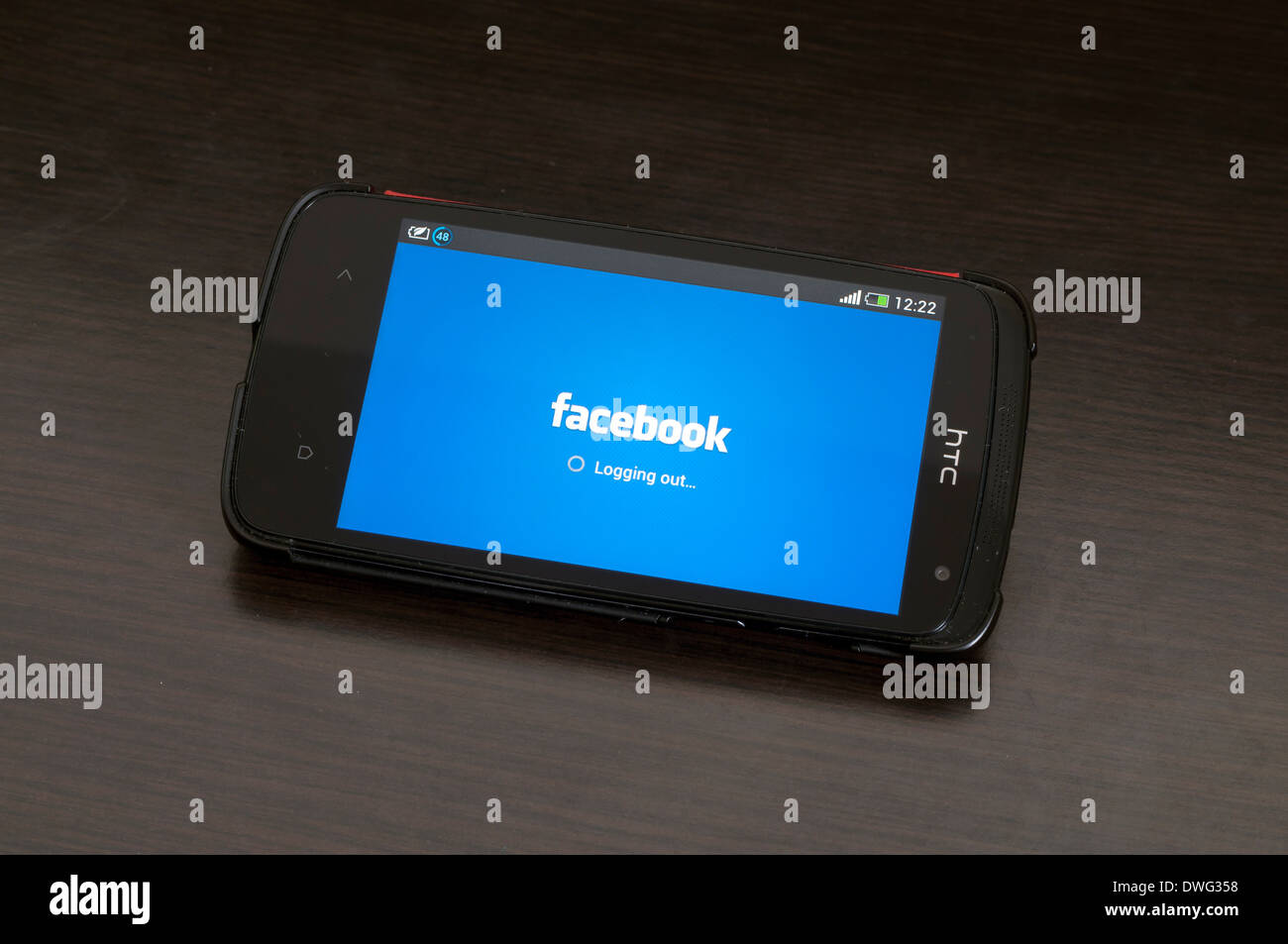 Facebook loading screen on the phone Stock Photo - Alamy