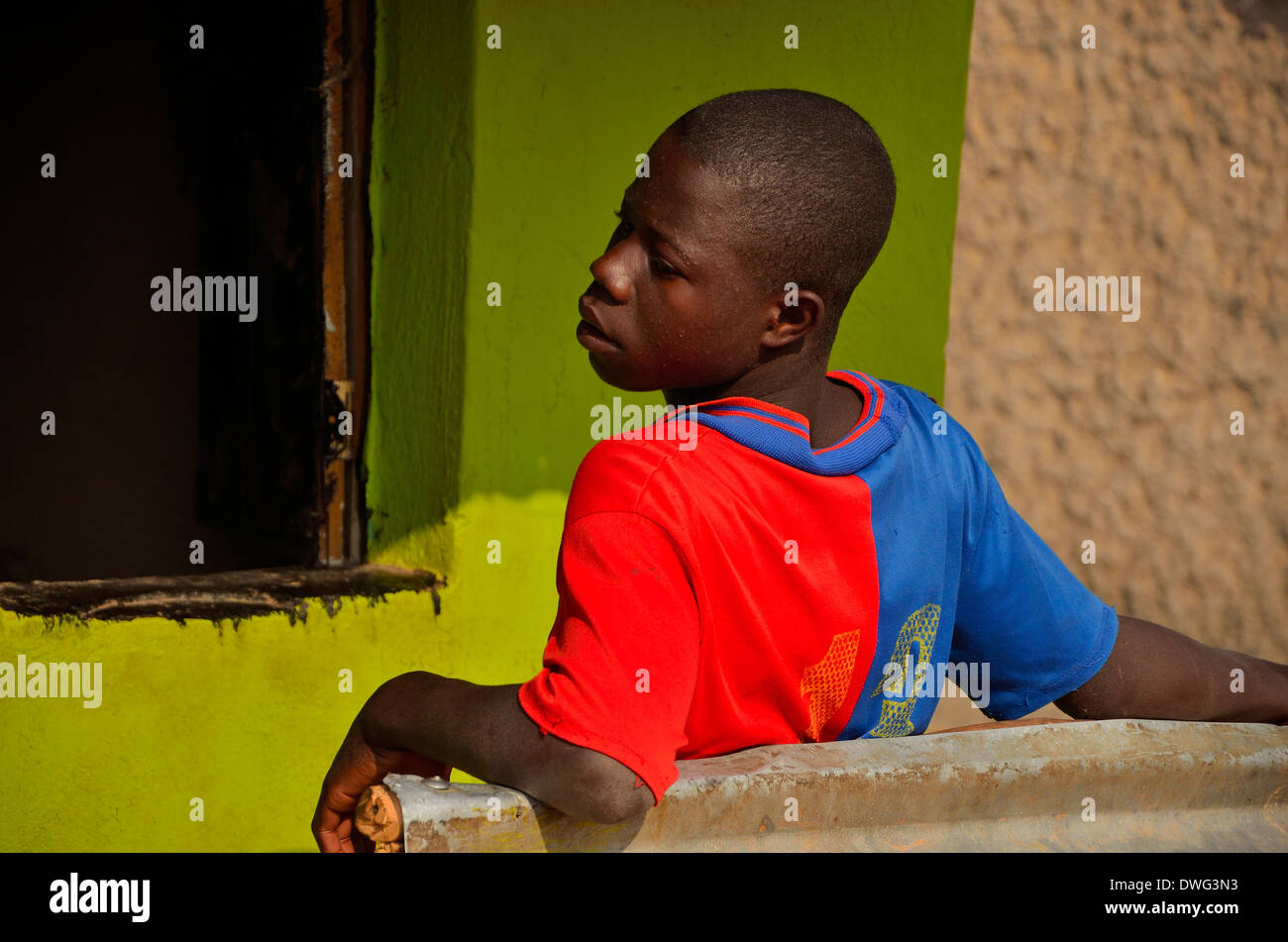Boy in market. Angola Stock Photo - Alamy