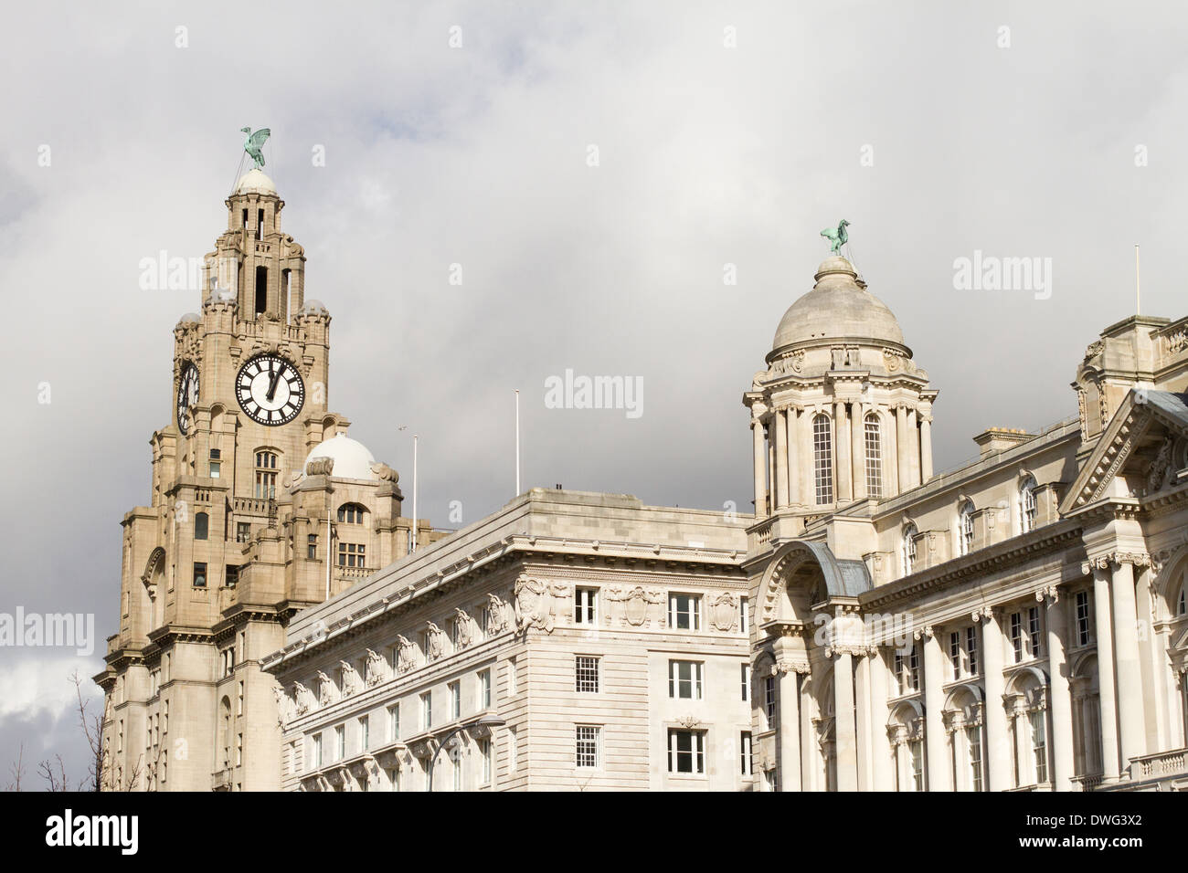 Liverpool's Famous Three Graces - the Liver Building, Cunard Building ...