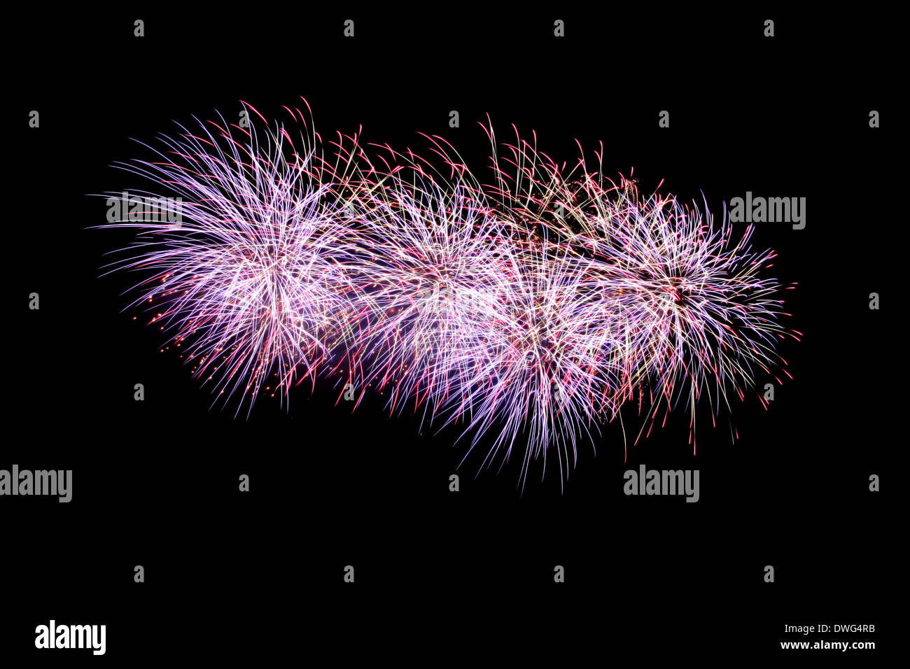 Purple Fireworks or firecracker in the darkness Stock Photo - Alamy
