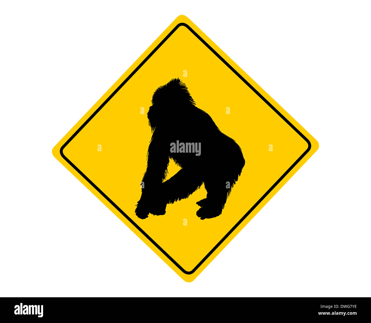 Monkey warning Cut Out Stock Images & Pictures - Alamy