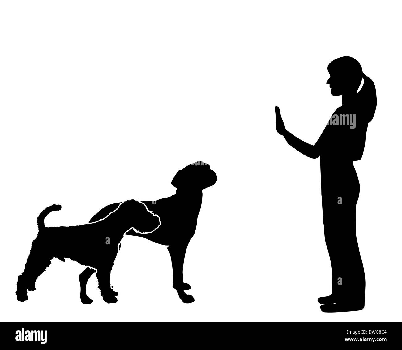 Dog silhouette stand Cut Out Stock Images & Pictures - Alamy