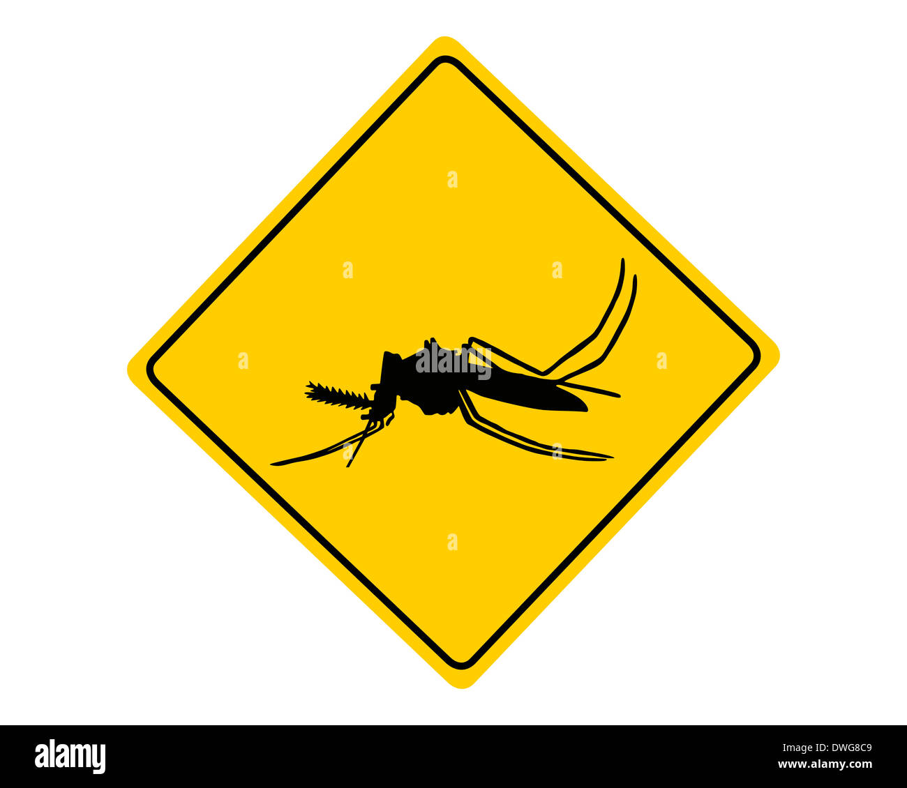 Midge warning sign Stock Photo - Alamy