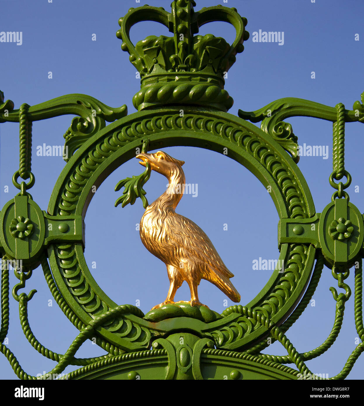 The 'Liverbird' symbol of Liverpool on the waterfront of the River ...