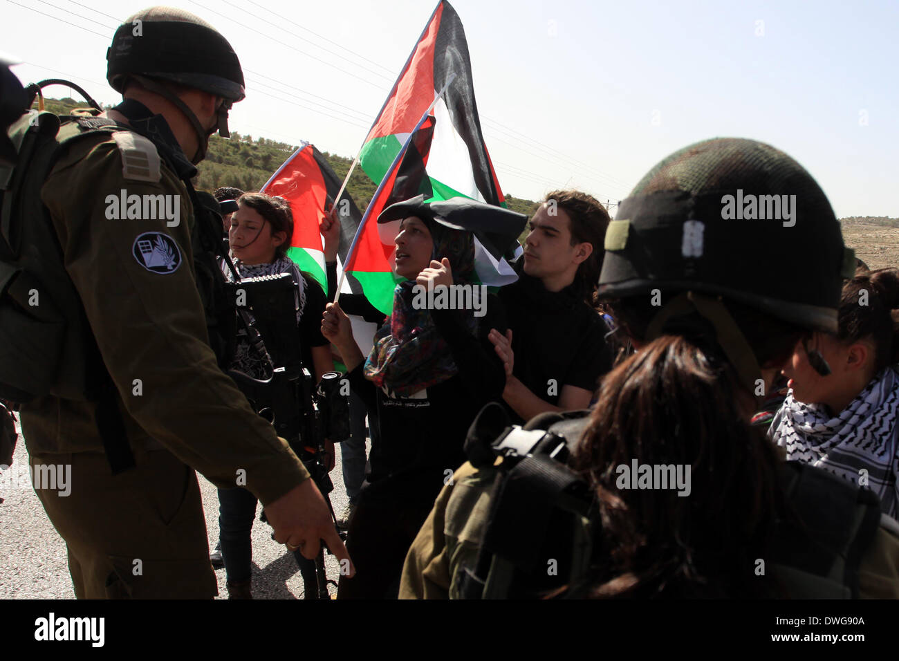 Ramallah, West Bank, Palestinian Territory. 7th Mar, 2014. Palestinian ...
