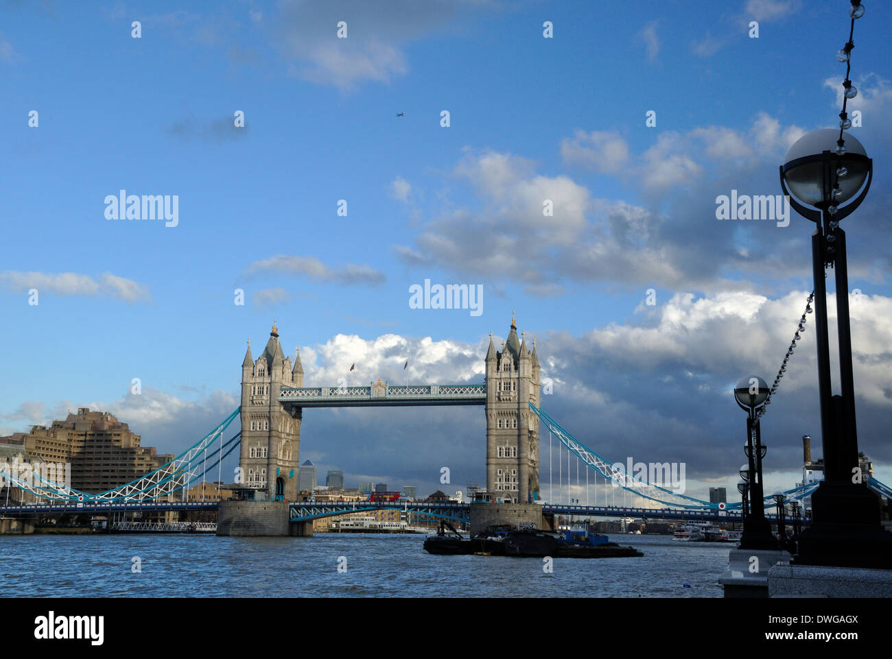 View of tower bridge from embankment hi-res stock photography and ...
