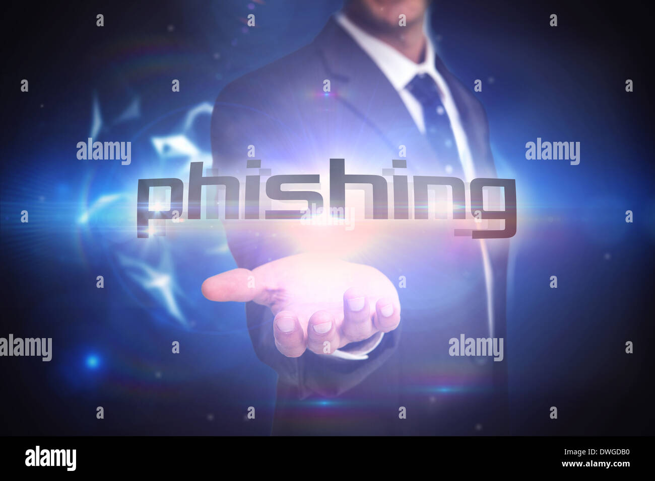 Phishing against glowing technological background Stock Photo - Alamy