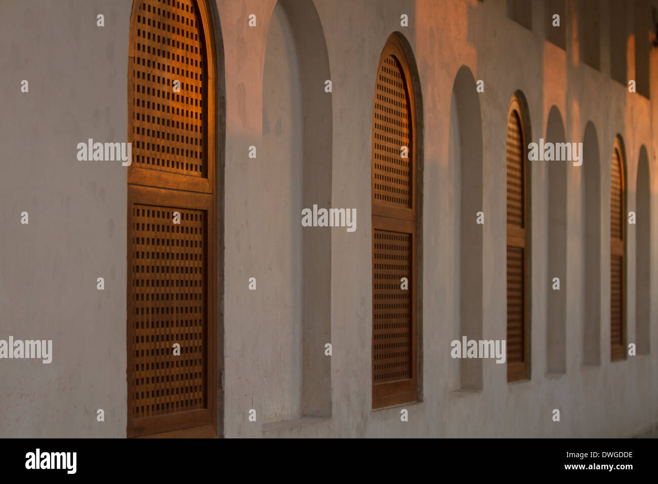 Qatar Doha Souk City Window Shutters Arch Sunset Stock Photo - Alamy