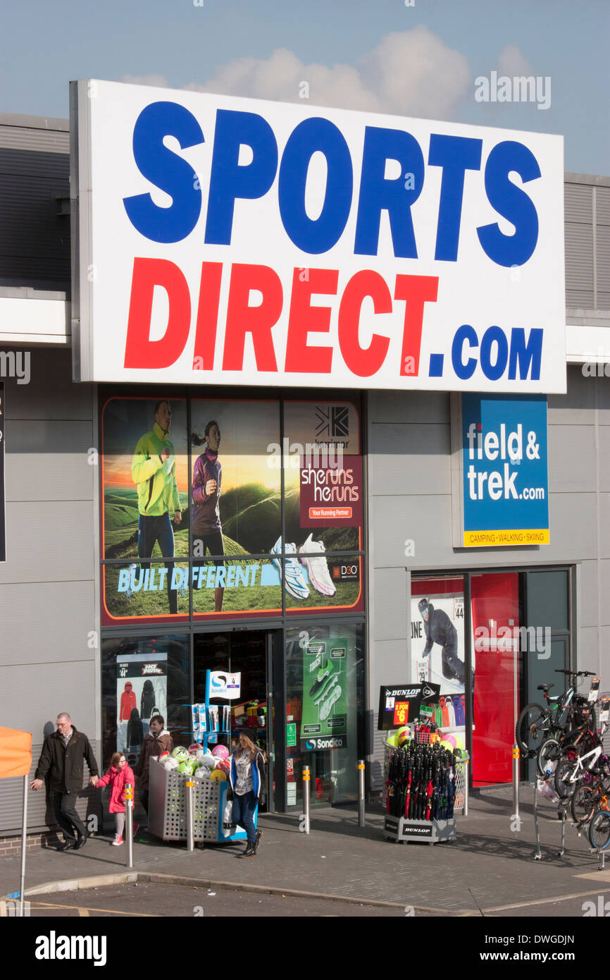 Exterior of Sports Direct store on a London street, United Kingdom ...