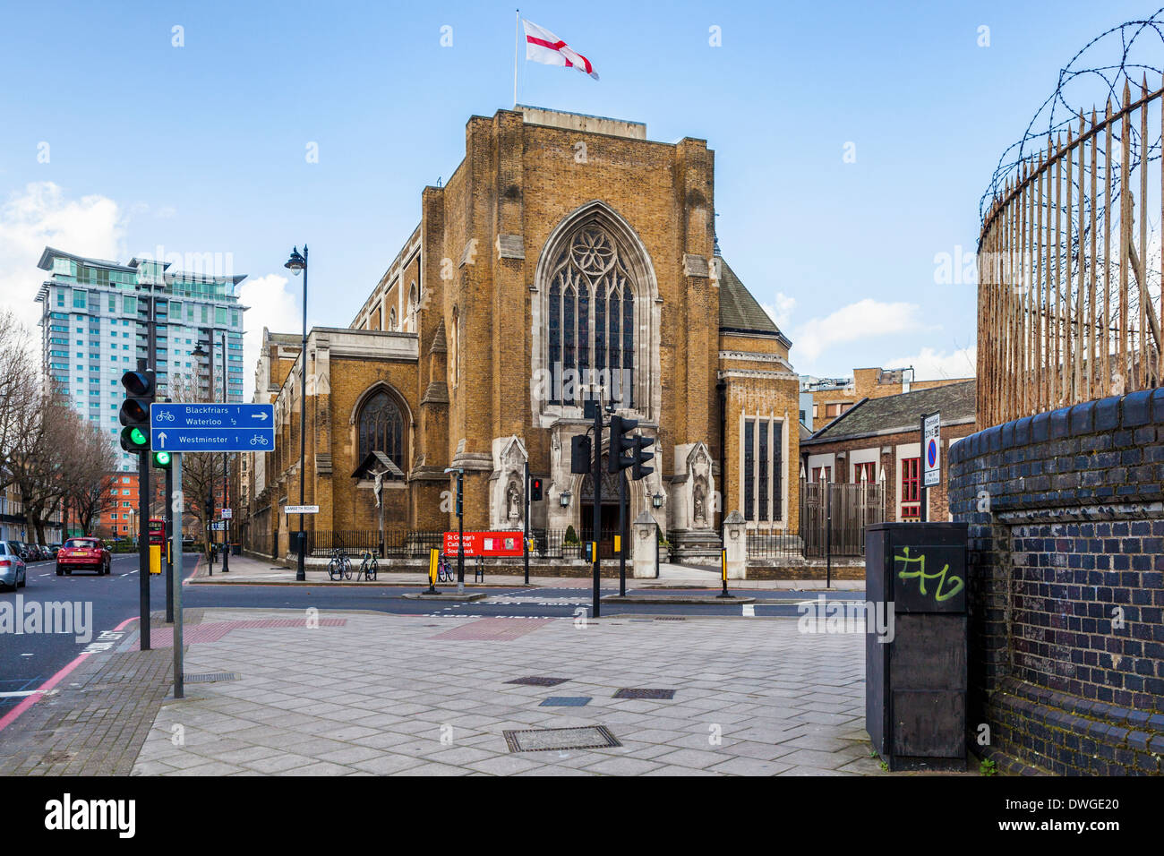 St George's Cathedral - brick and stone exterior of Roman Catholic ...