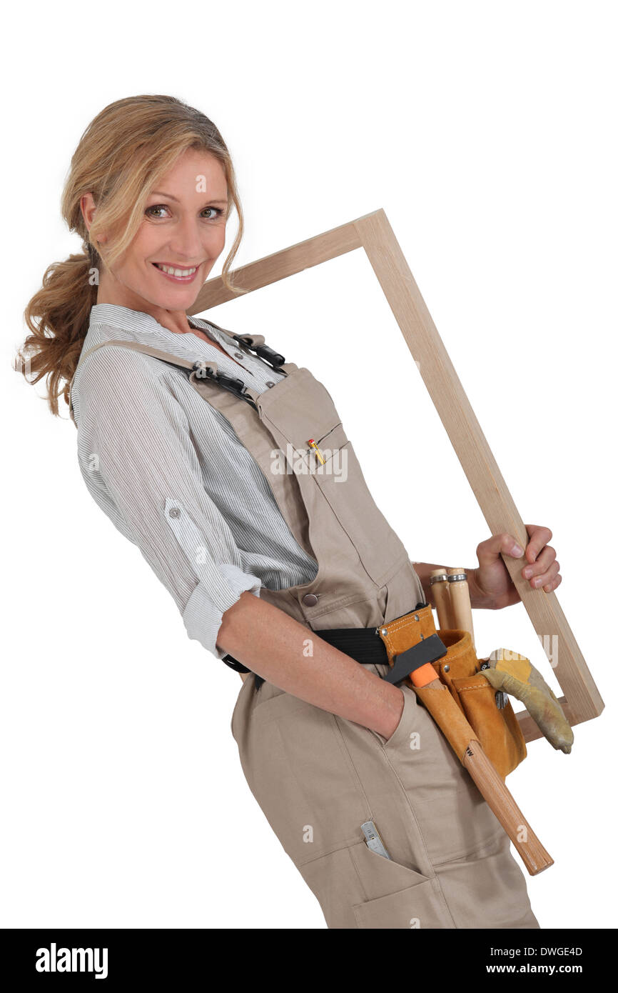 Professional carpenter holding wooden Cut Out Stock Images & Pictures ...